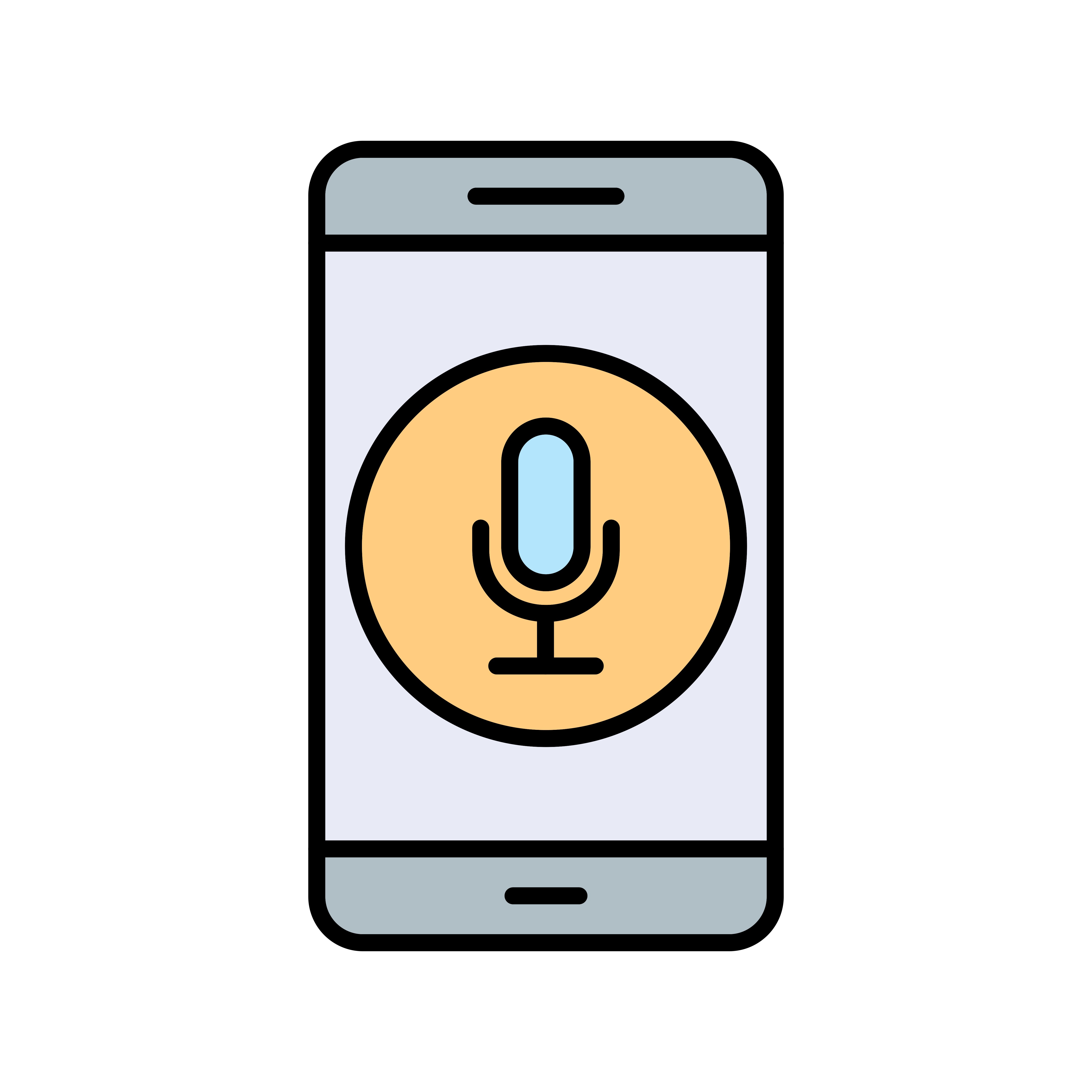 Microphone Mobile Application Vector Icon 354440 Vector Art At Vecteezy