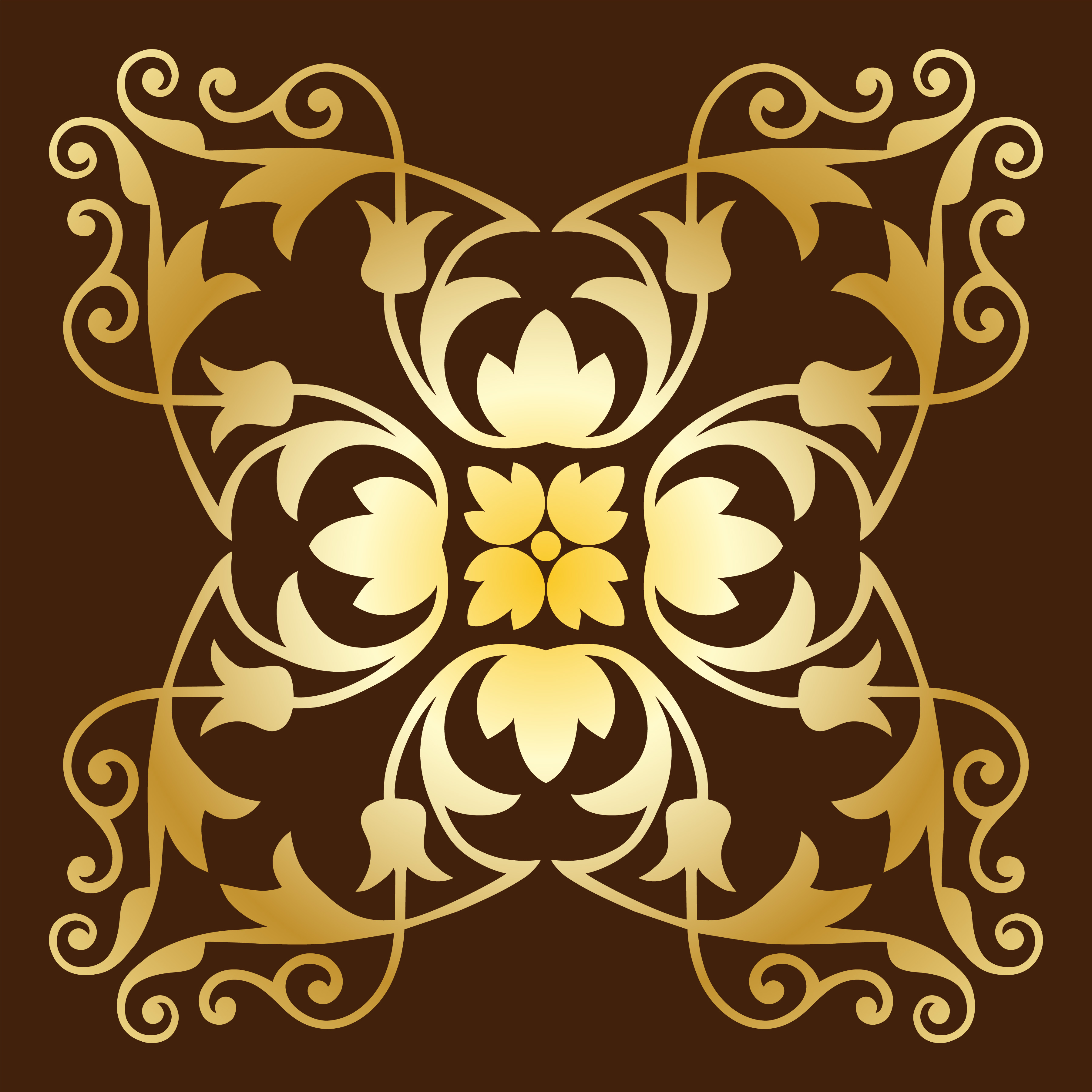 Gold Ornate Tile Pattern 355909 Vector Art At Vecteezy