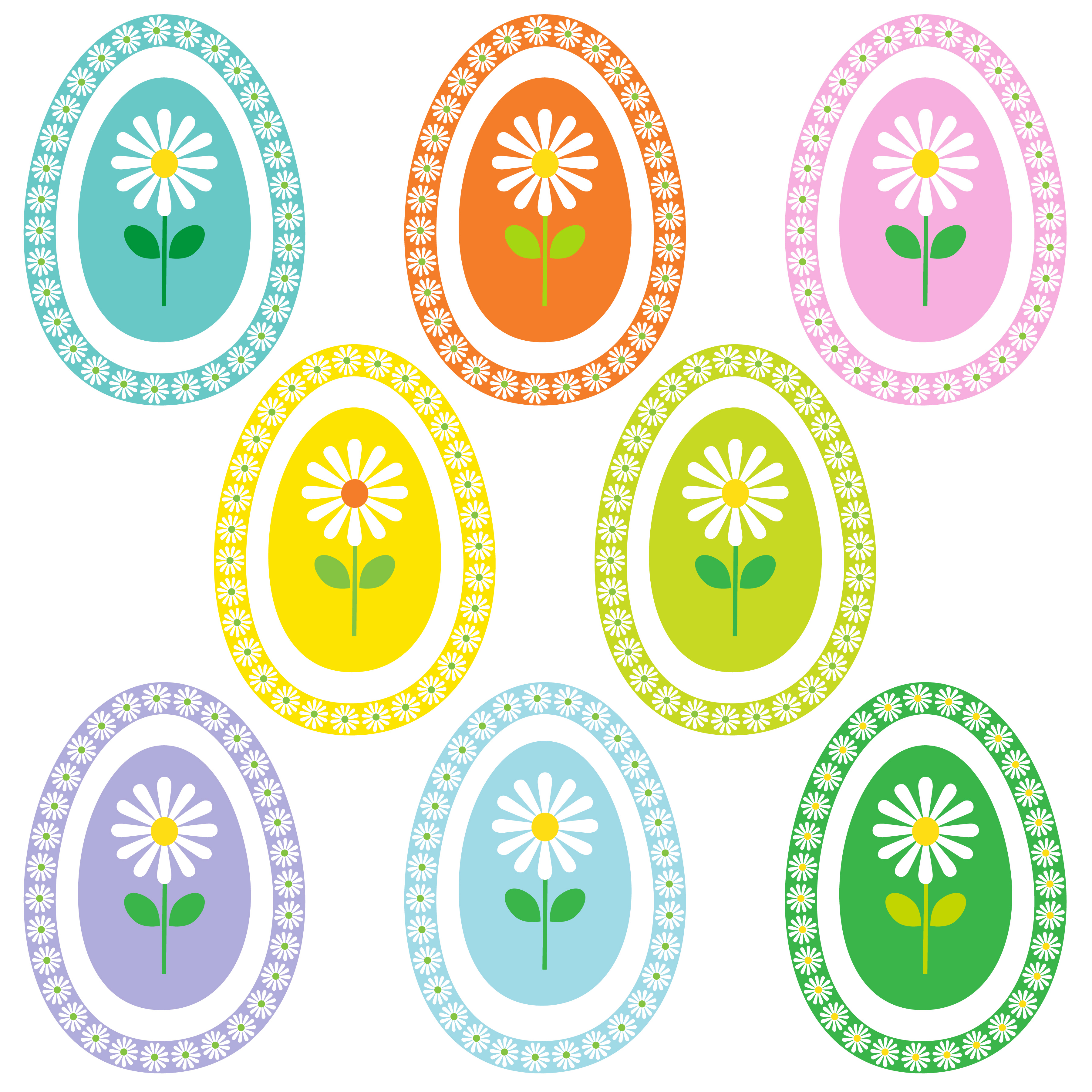daisy in easter egg frames graphics, 356157 Vector Art at Vecteezy