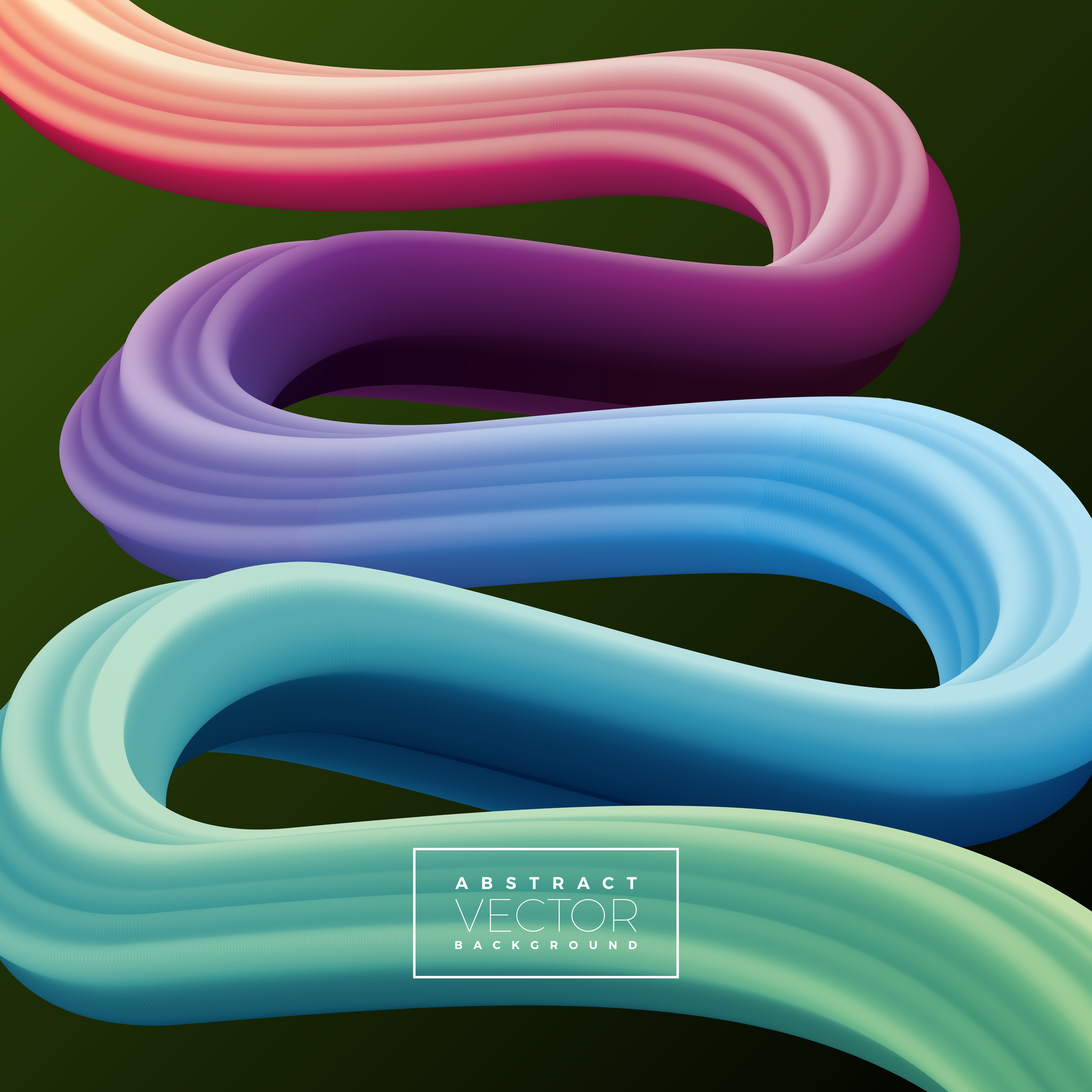 Abstract 3d Colorful Curve Line Background Vector Liquid Fluid