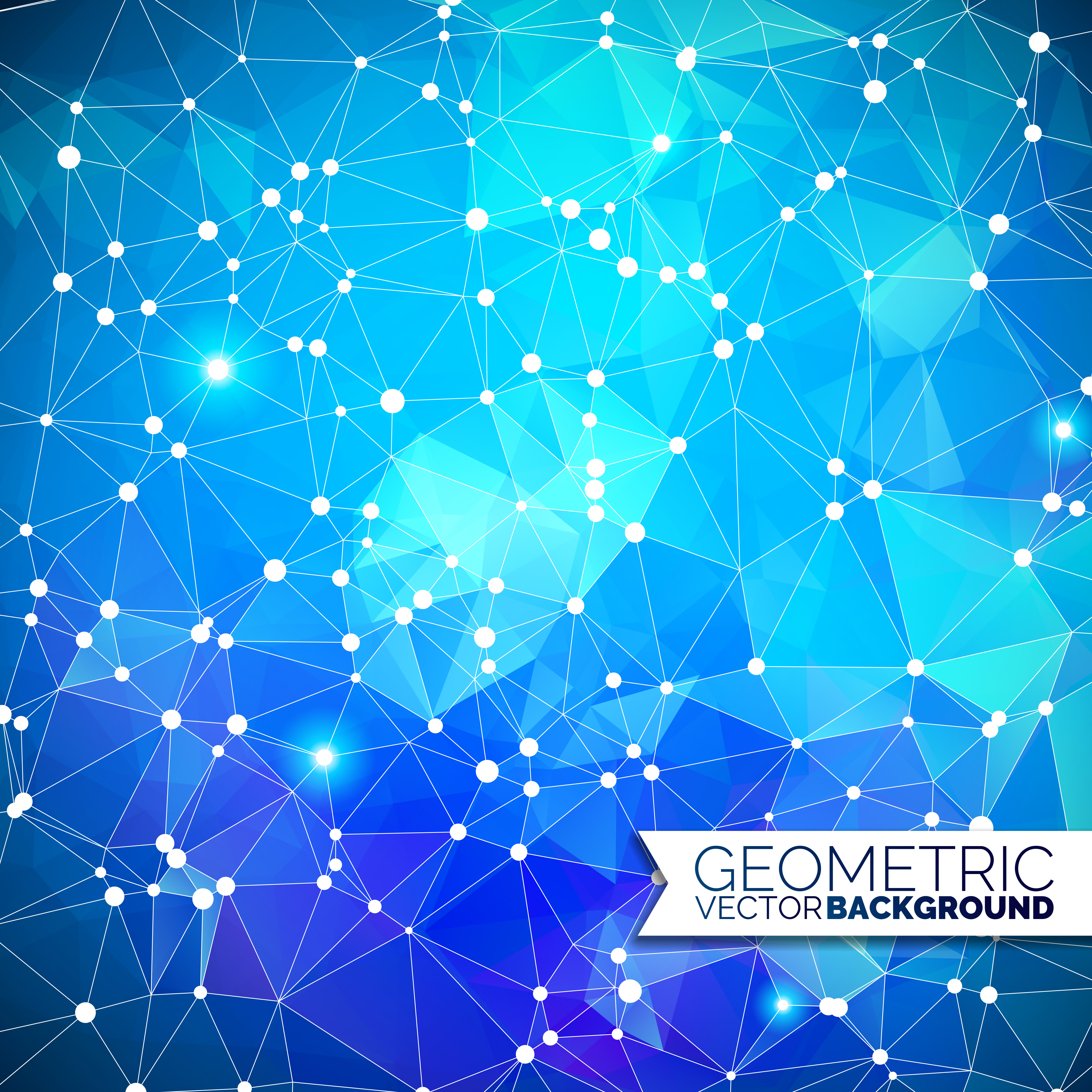 Abstract Geometric Background Triangle Design With Polygonal Shape And White Circle For Social