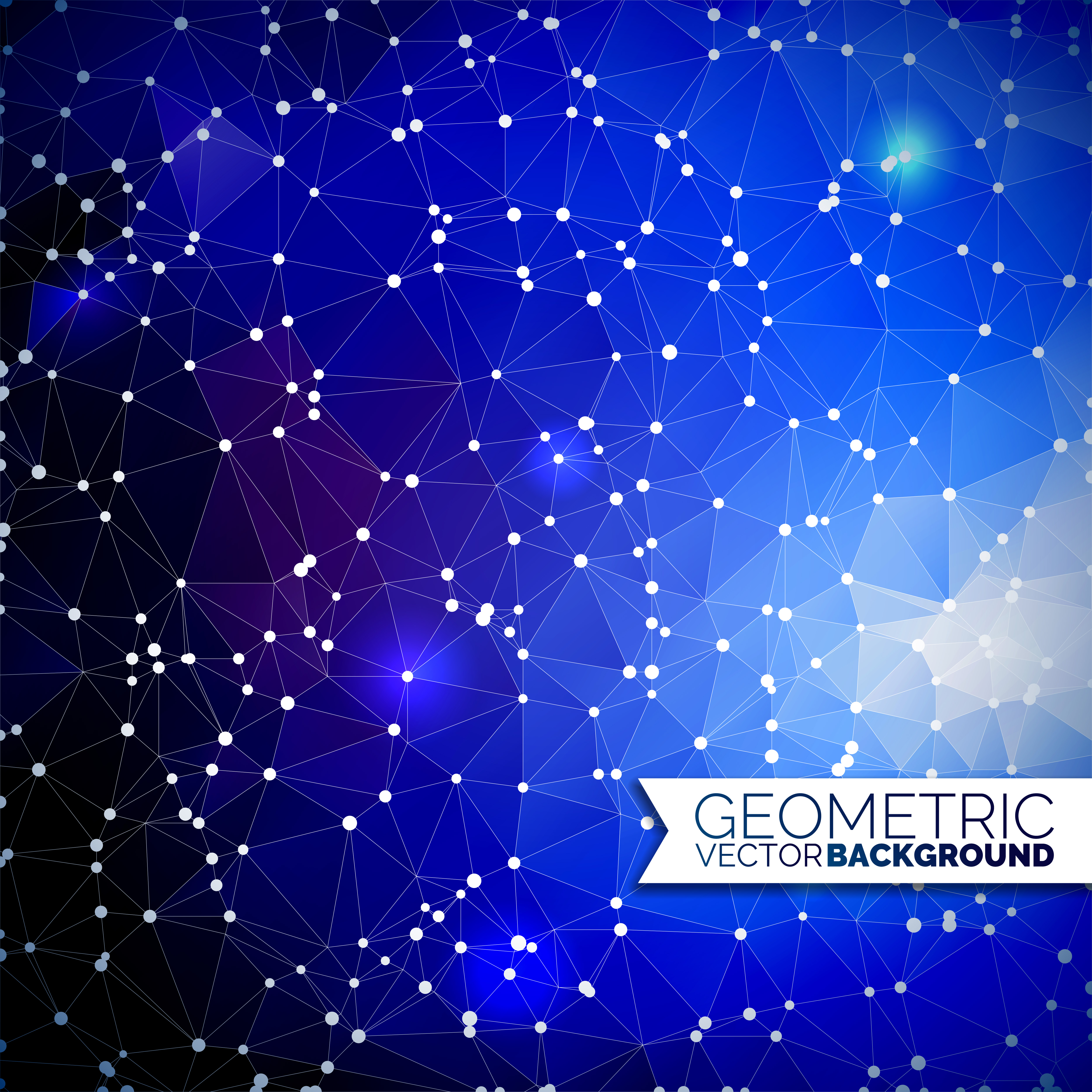 Abstract Geometric Background Triangle Design With Polygonal Shape And White Circle For Social
