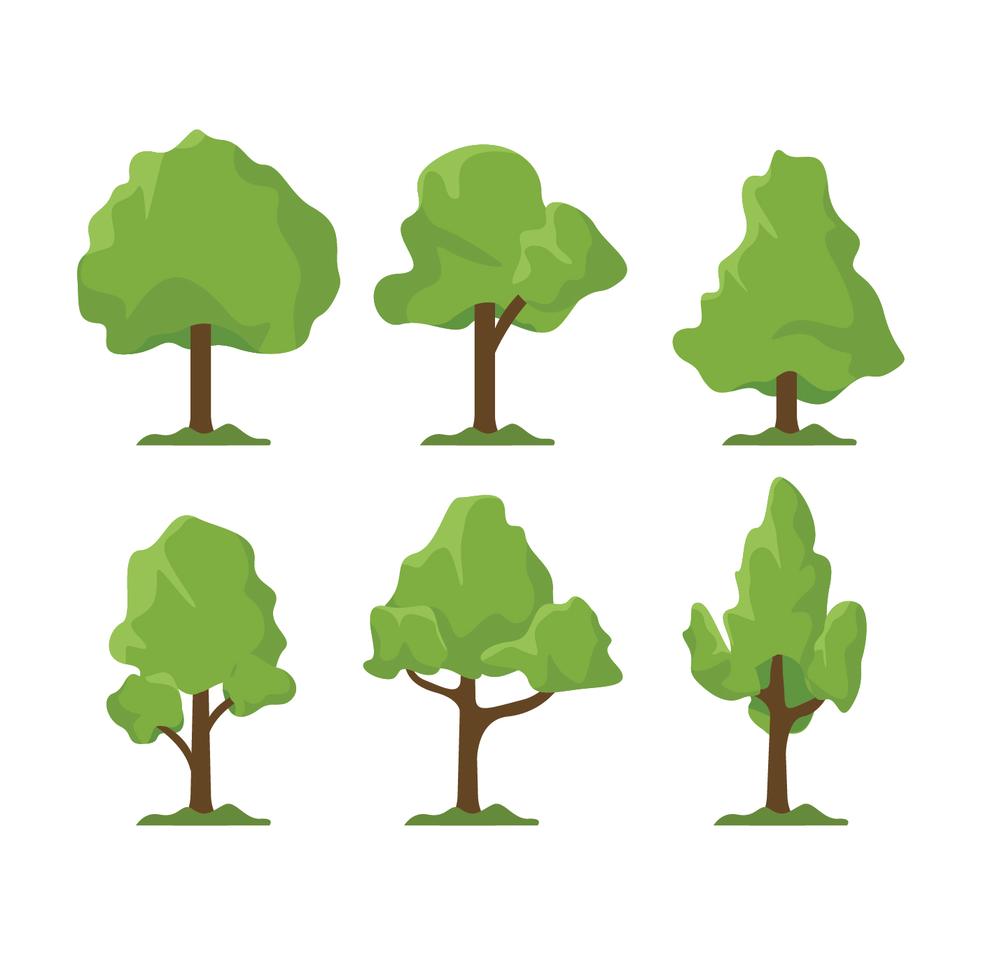 Tree Vector Set 358304 Vector Art at Vecteezy