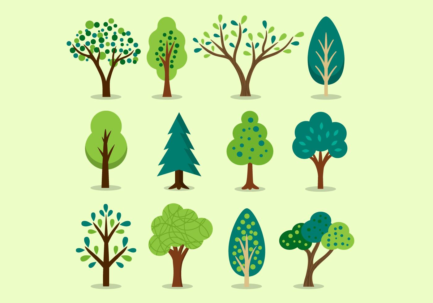 Tree Clipart Set 358892 Vector Art at Vecteezy
