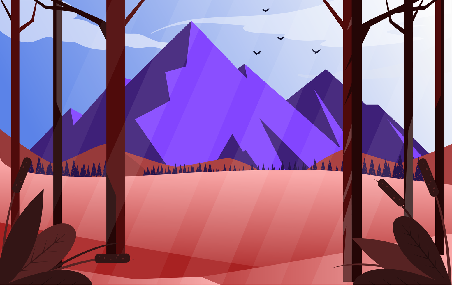 Vector Landscape illustration 359376 Vector Art at Vecteezy