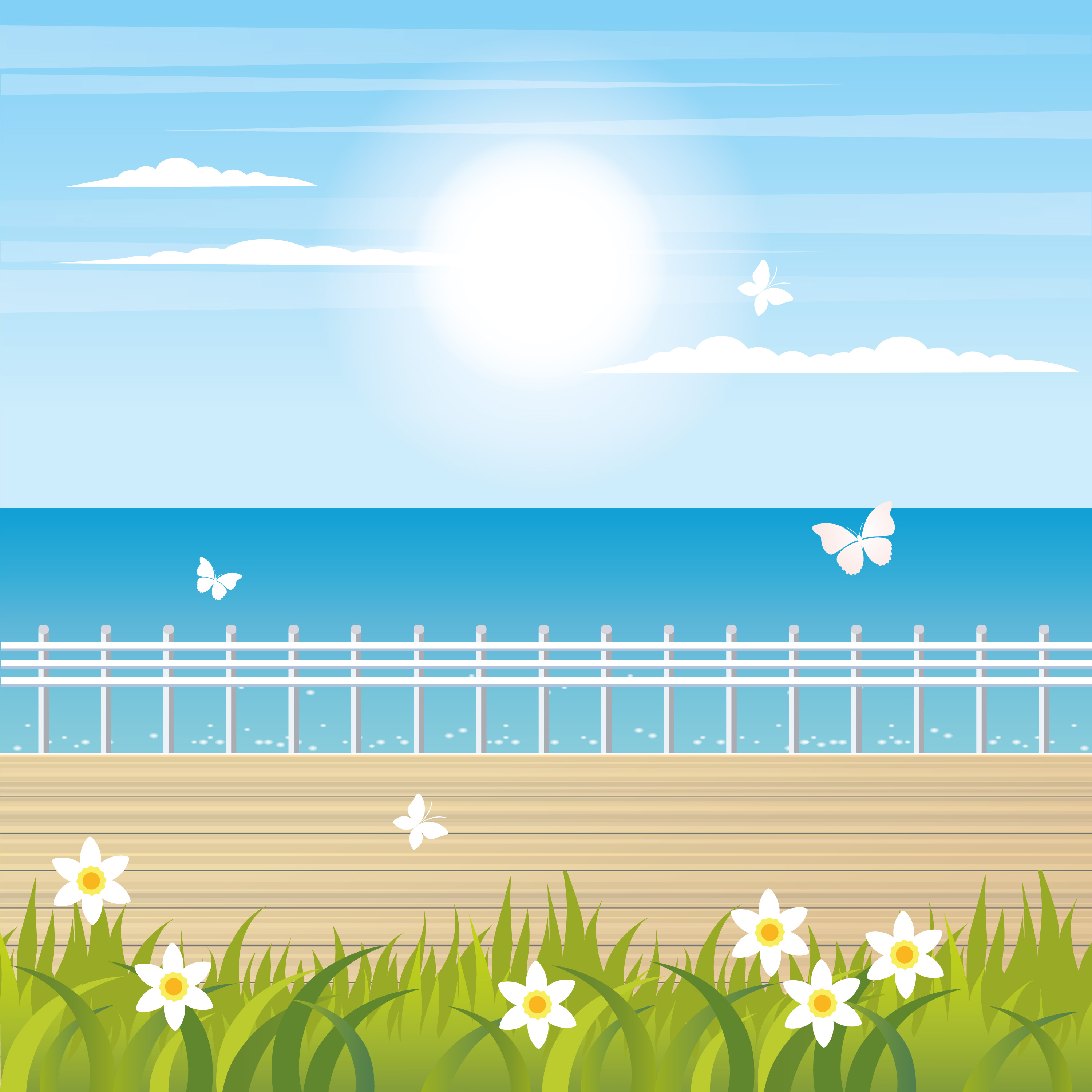 Vector Spring Landscape illustration 359542 Vector Art at Vecteezy