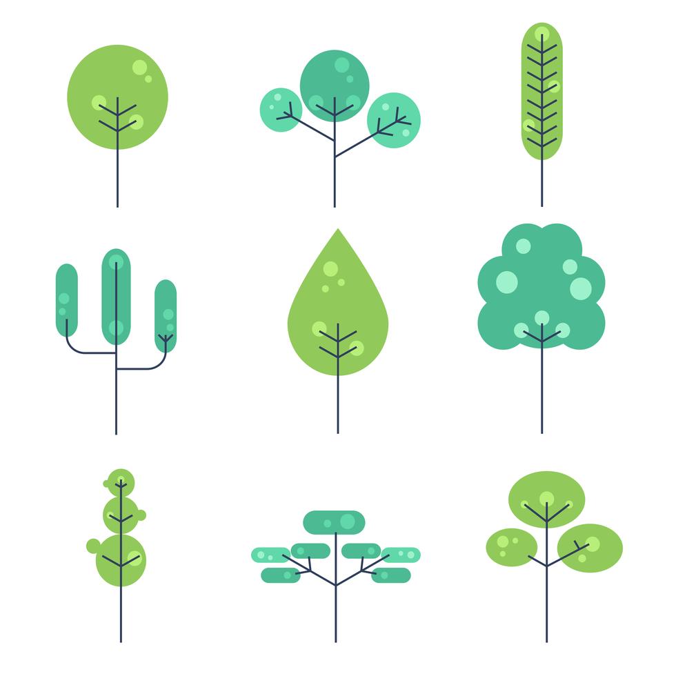 Abstract Tree Set Vector 360048 Vector Art at Vecteezy