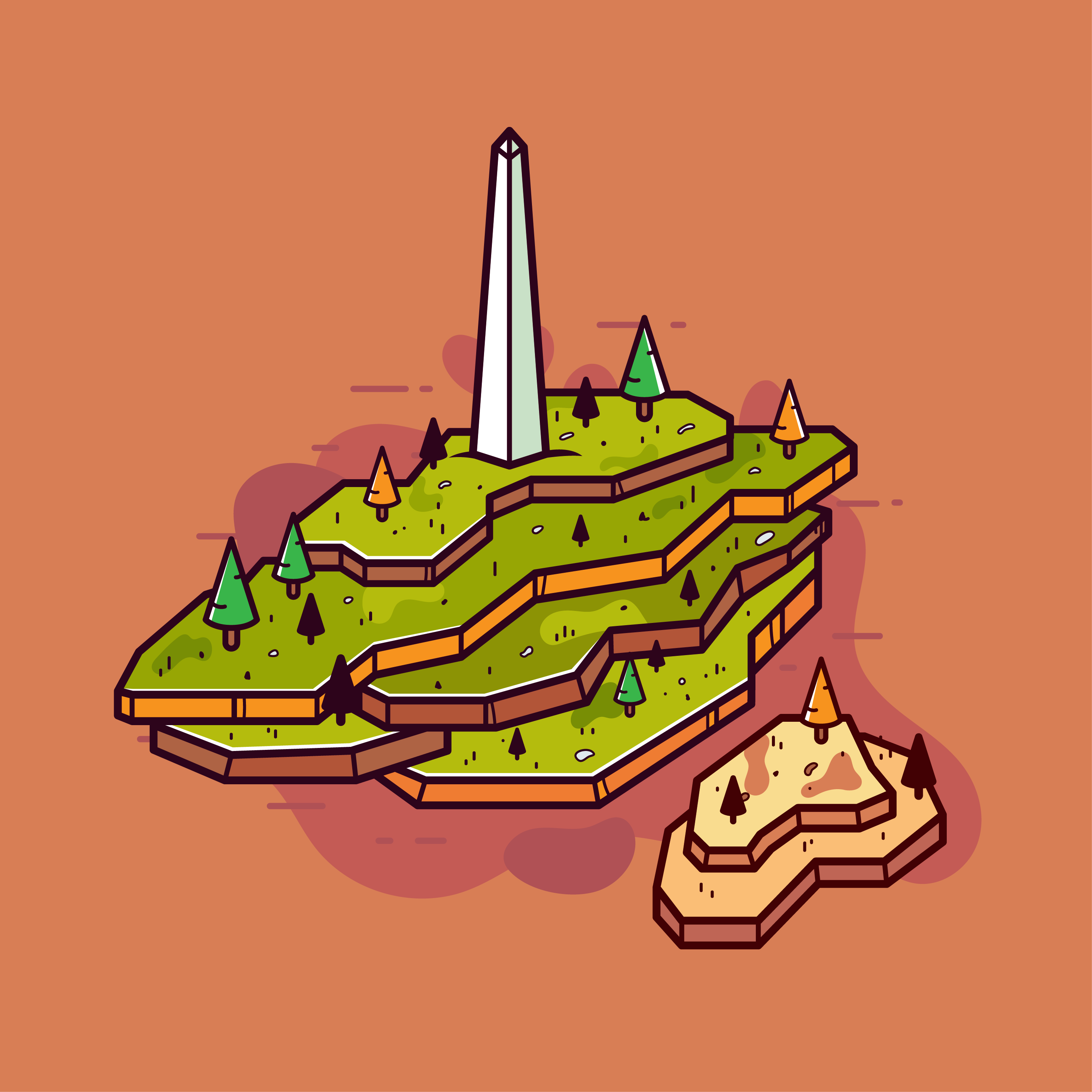 3D map Vector 360049 Vector Art at Vecteezy