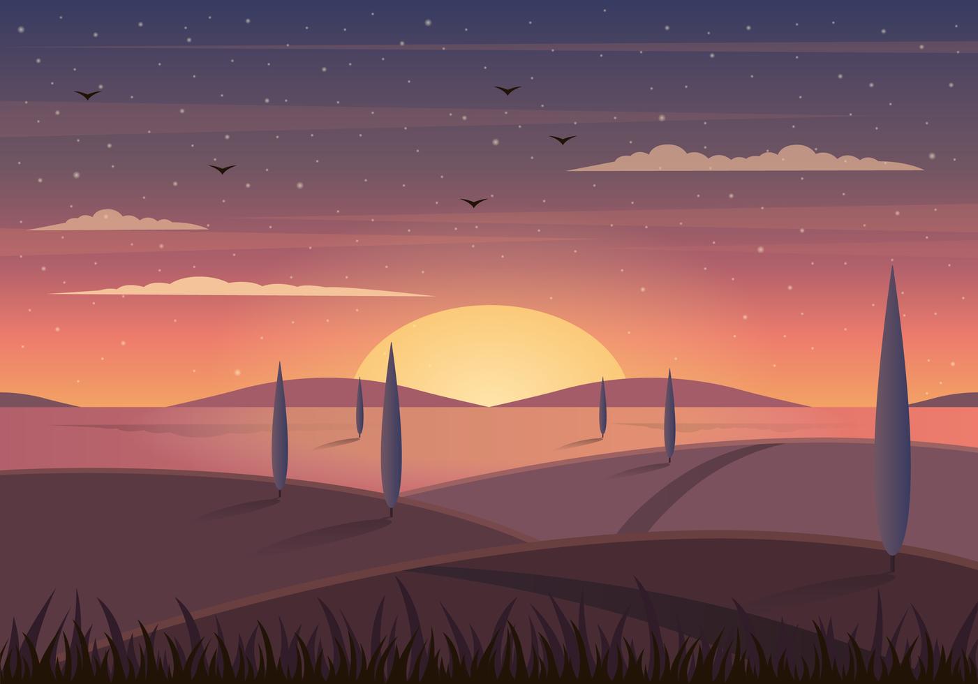 Vector Landscape illustration 360150 Vector Art at Vecteezy