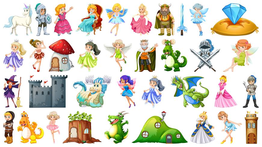 Conjunto de personaje de cuento de hadas. 361401 Vector en Vecteezy Conjunto de personaje de cuento de hadas. 361401 Vector en Vecteezy