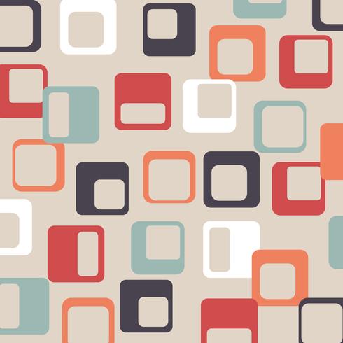 Retro Square Pattern Wallpaper