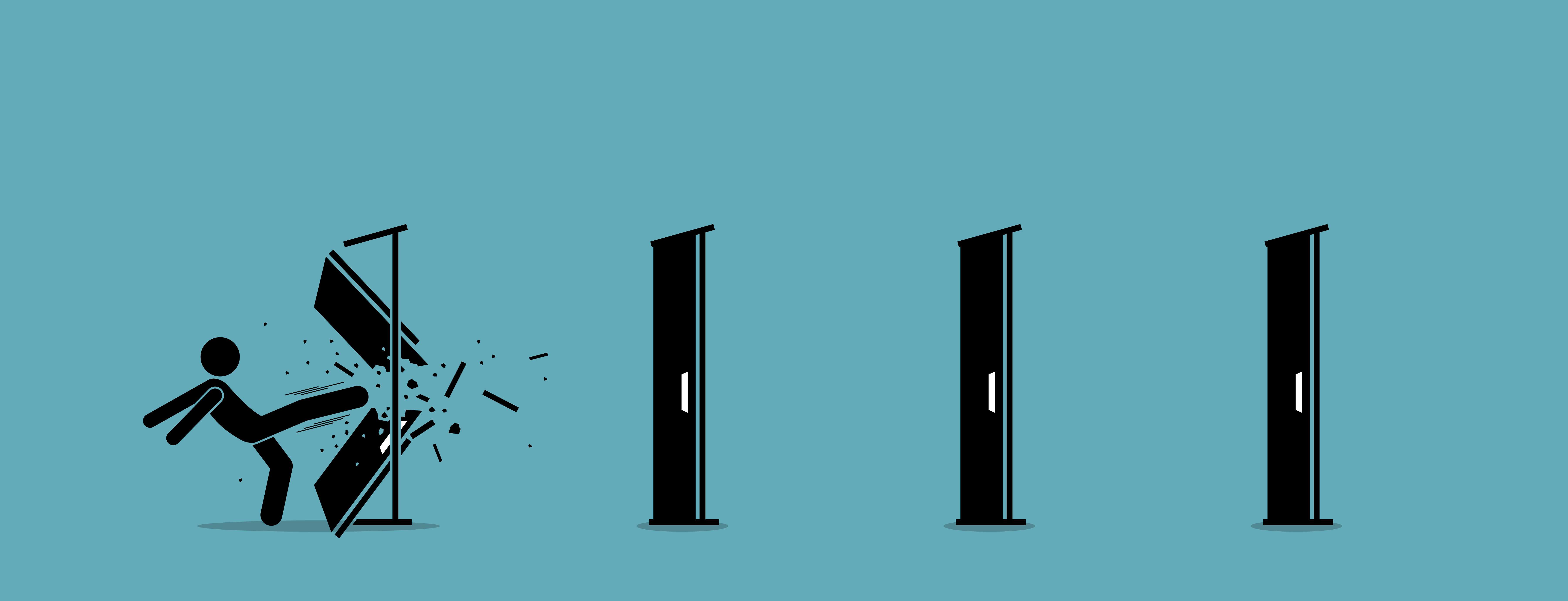 Man kicking down and destroying door one by one. 364528 Vector Art at ... Man kicking down and destroying door one by one. 364528 Vector Art at ...