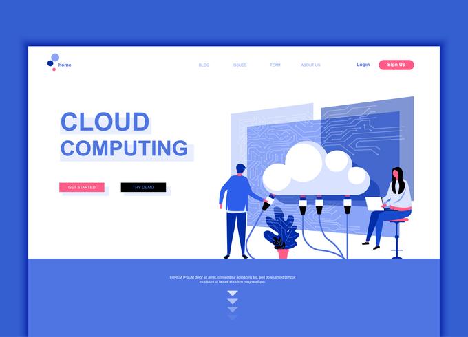 Modern flat web page design template concept of Cloud Technology 364705 ...