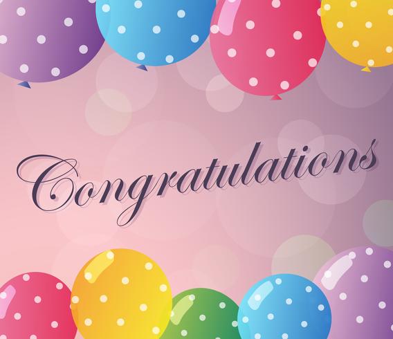 Congratulations card template with colorful balloons 368075 Vector Art ... Congratulations card template with colorful balloons 368075 Vector Art ...