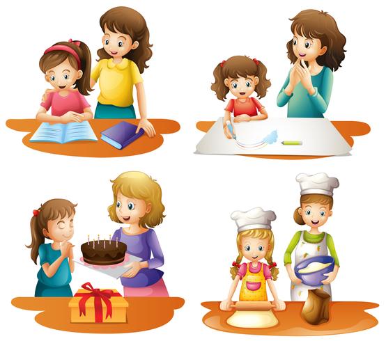 Four Activities Of Mother And Daughter 368496 Vector Art At Vecteezy four-activities-of-mother-and-daughter-368496-vector-art-at-vecteezy