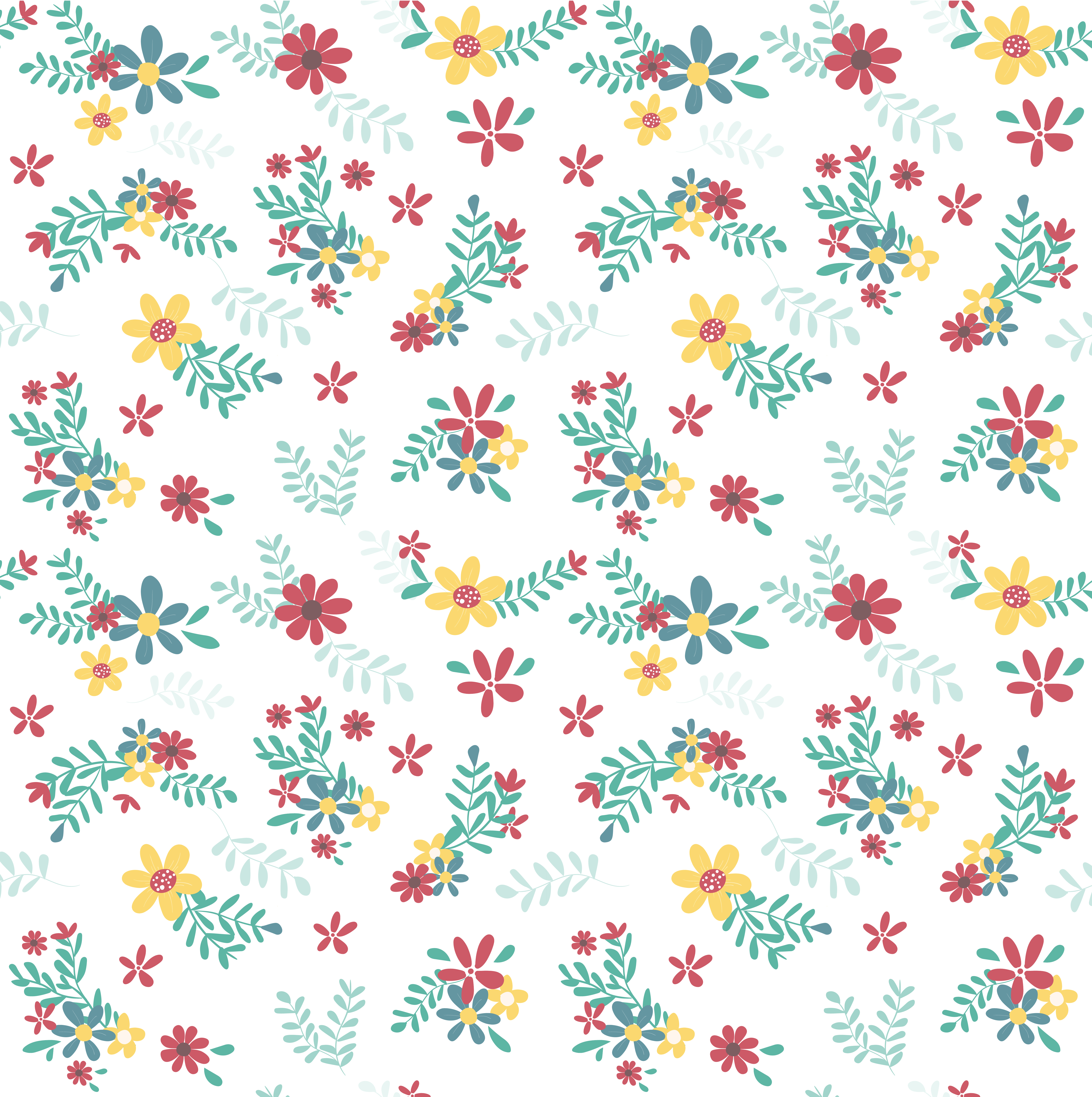colourful spring flower pattern seamless 369903 Vector Art at Vecteezy
