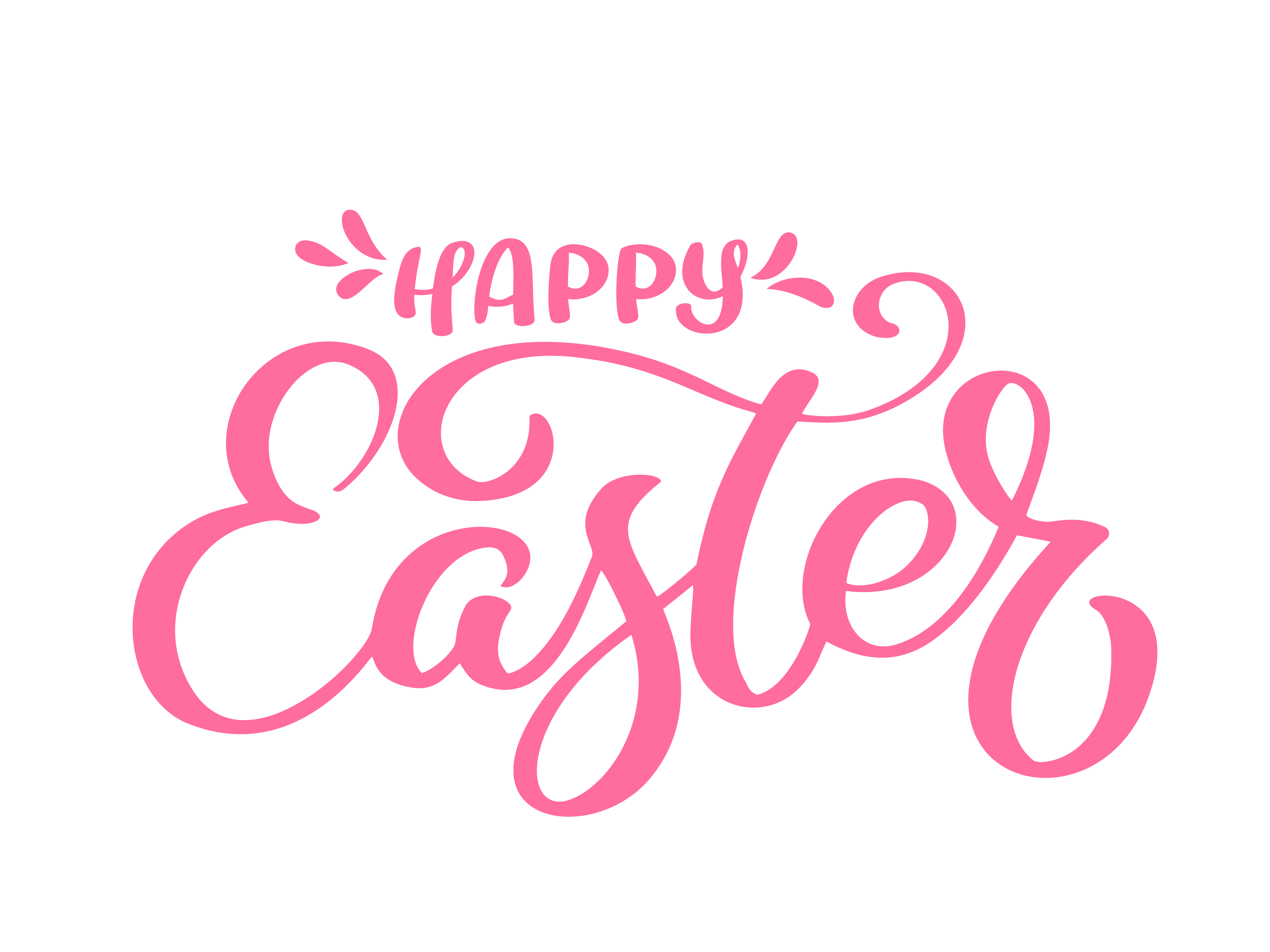 Hand Drawn Happy Easter Calligraphy And Brush Pen Lettering 370933