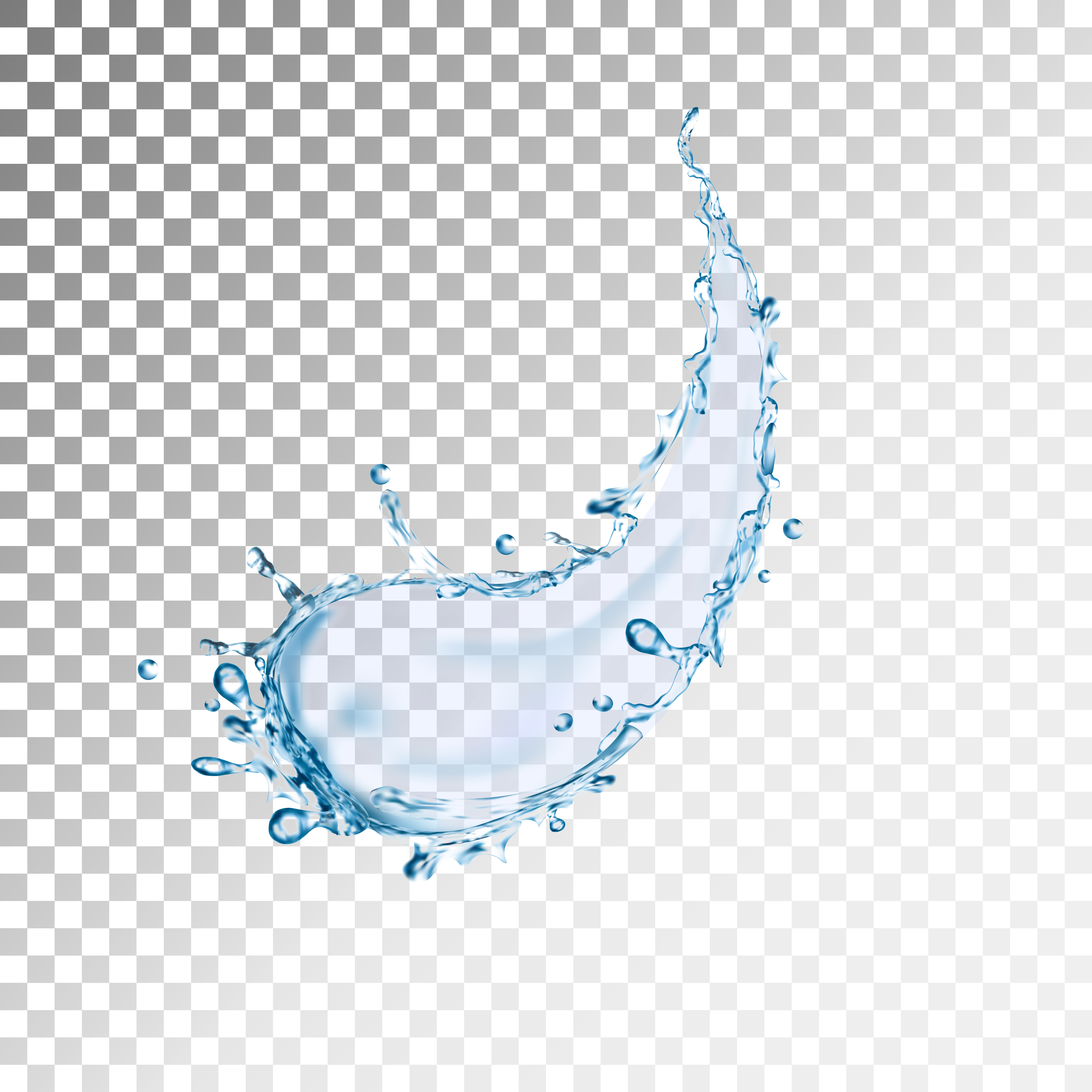 realistic Blue water splash with drops, vector illustration 370951 Vector Art at Vecteezy