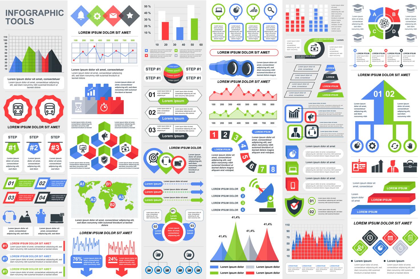 Infographic elements data visualization vector design template 371187 ...