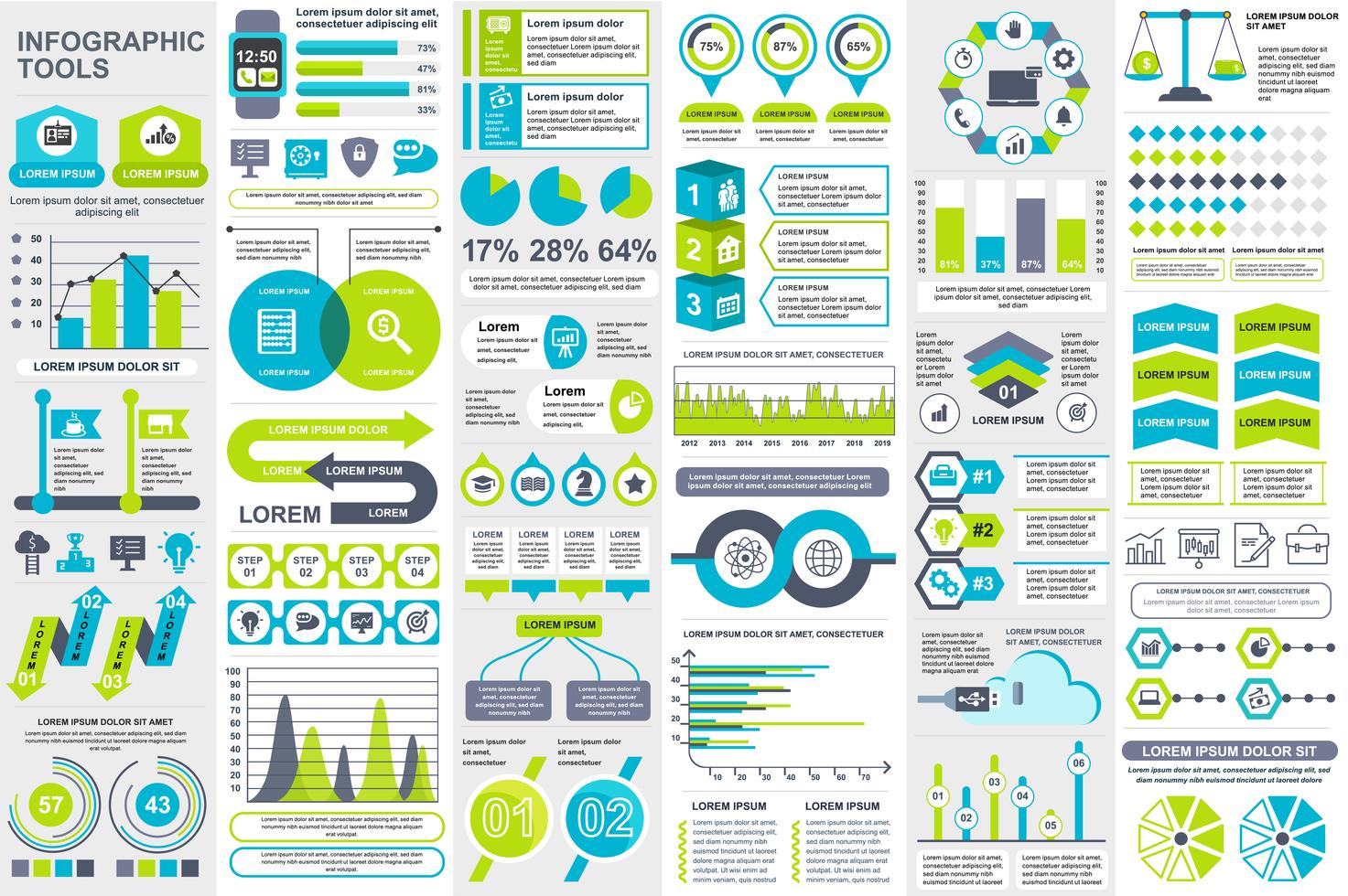 Infographic elements data visualization vector design template 371310 ...