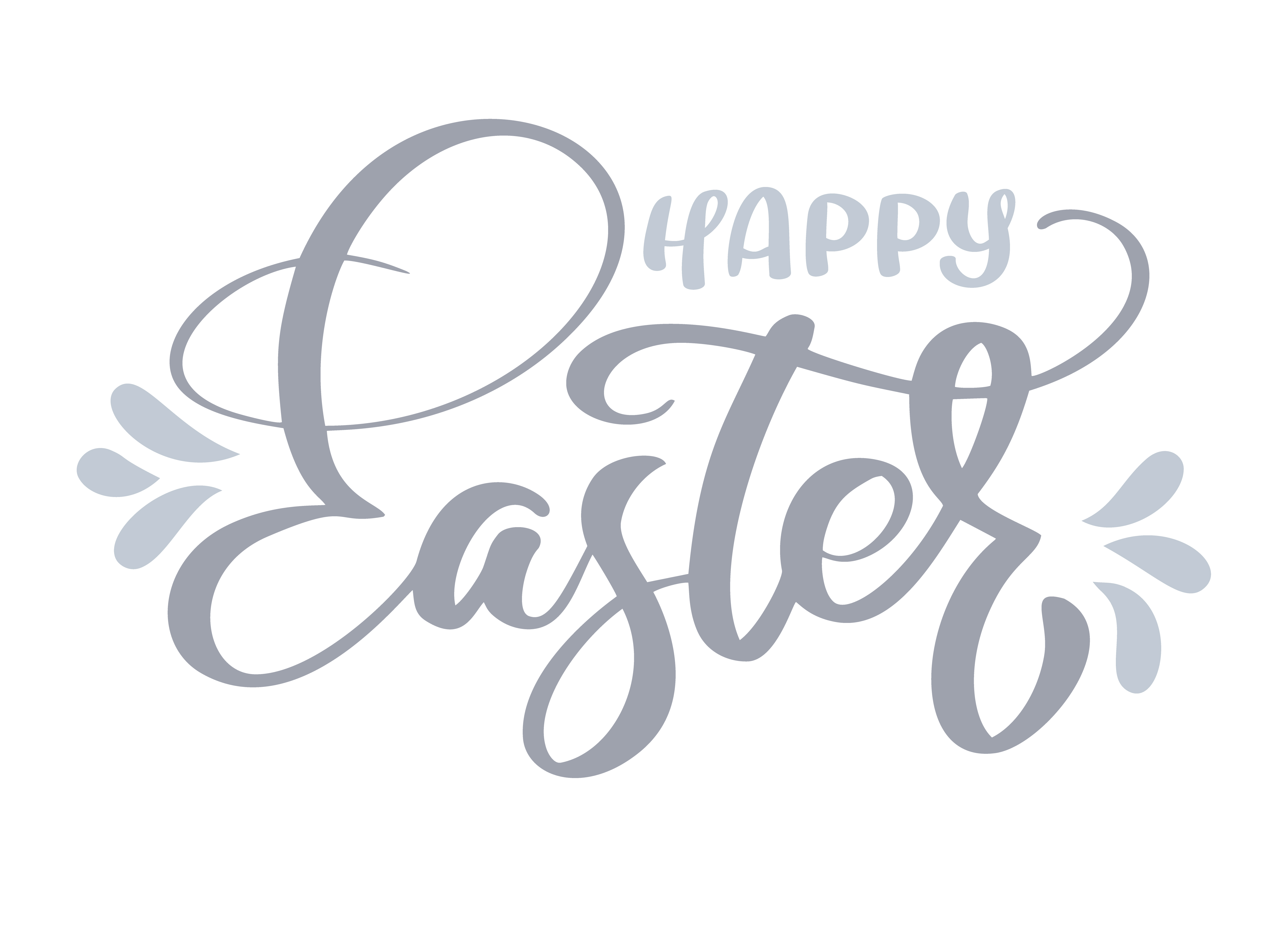 Happy Easter Hand Drawn Calligraphy 371357 Vector Art At Vecteezy