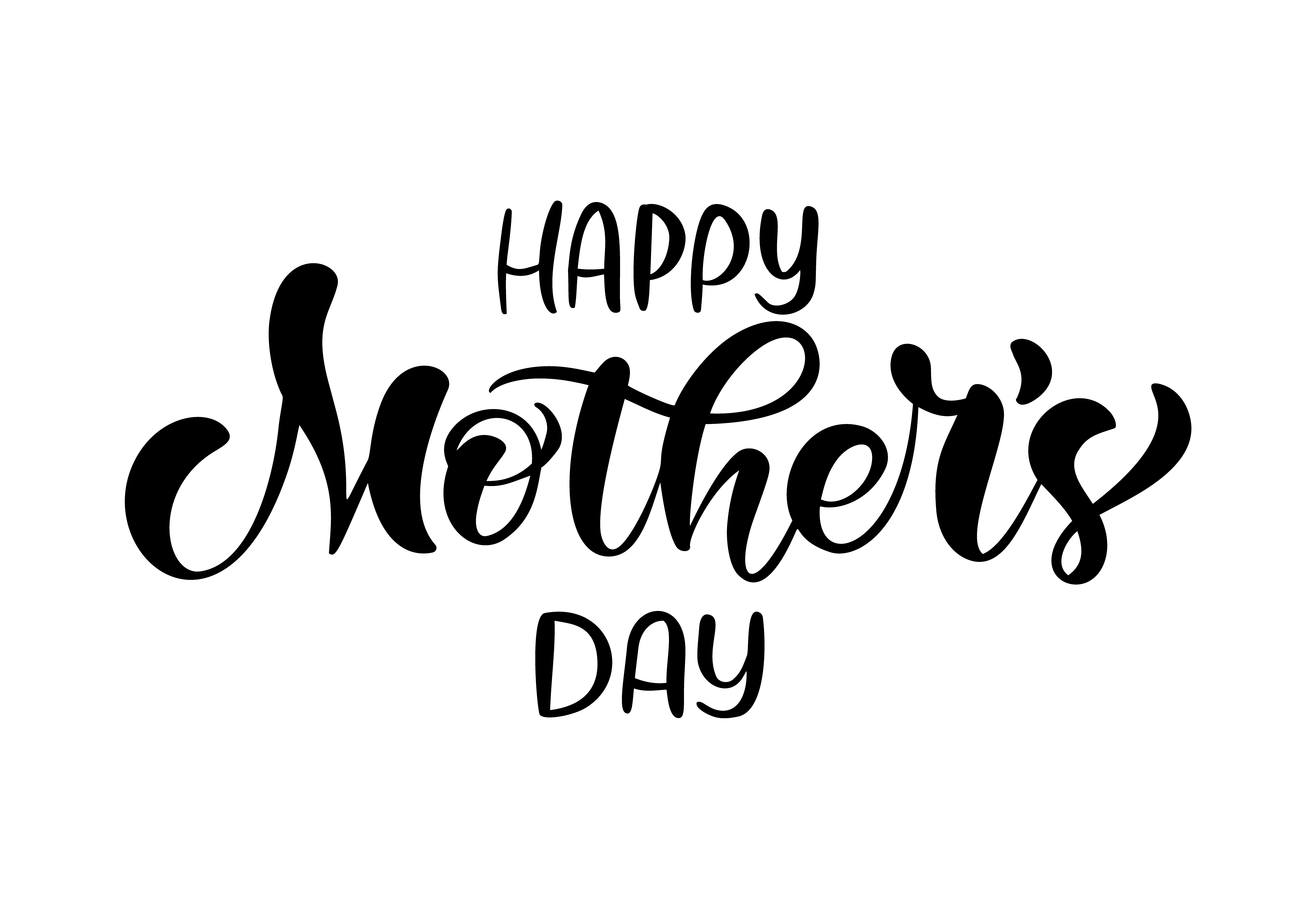 Happy Mothers Day Text Calligraphy Lettering 374550 Vector Art At Vecteezy