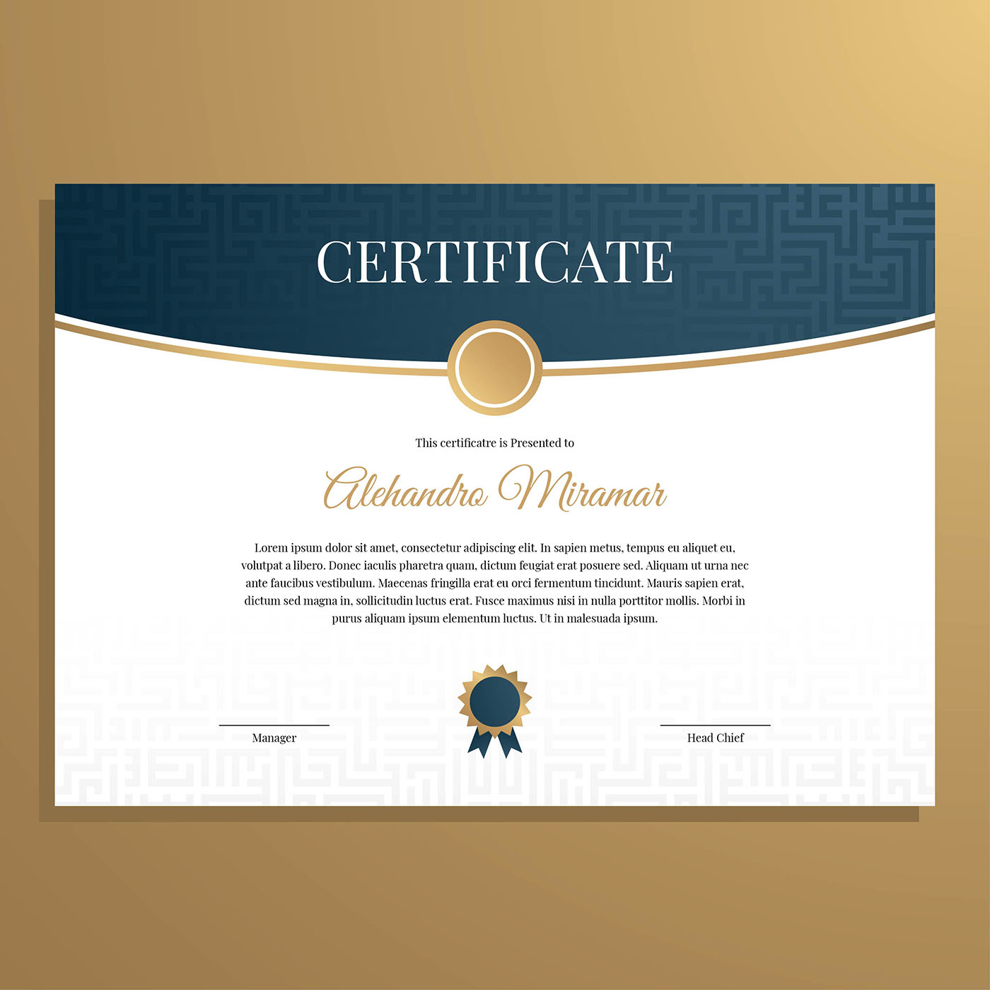 Simple Certificate Template Vector 379238 Vector Art At Vecteezy