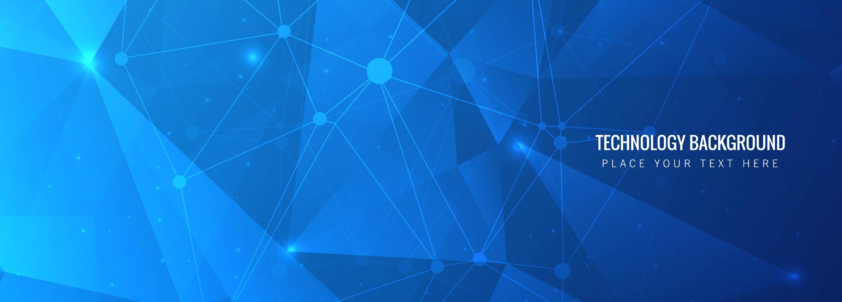 Abstract blue polygon technology header background 381503 Vector Art at Vecteezy