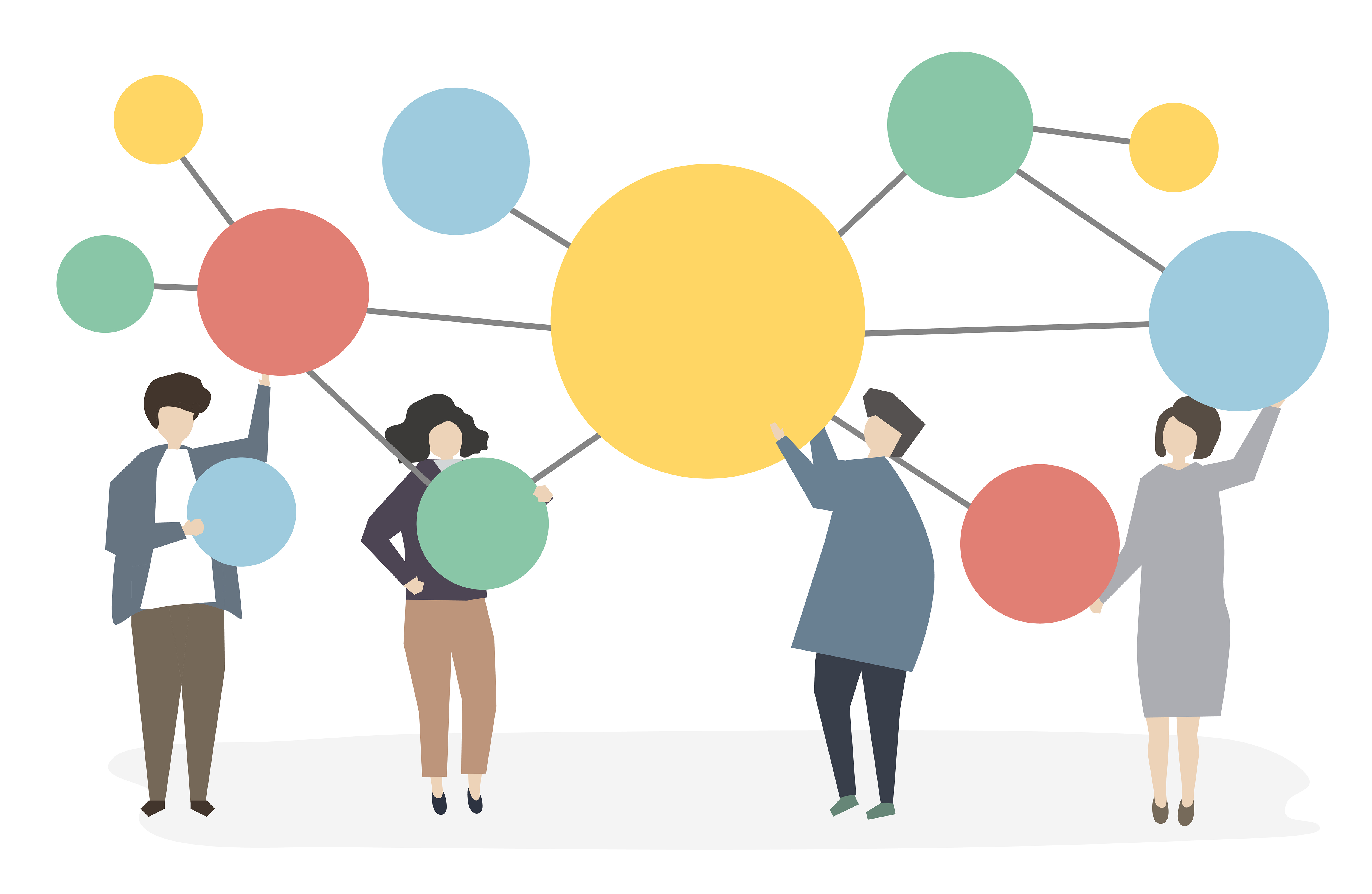 Personas Conectadas Y En Red Descargar Vectores Gratis Illustrator
