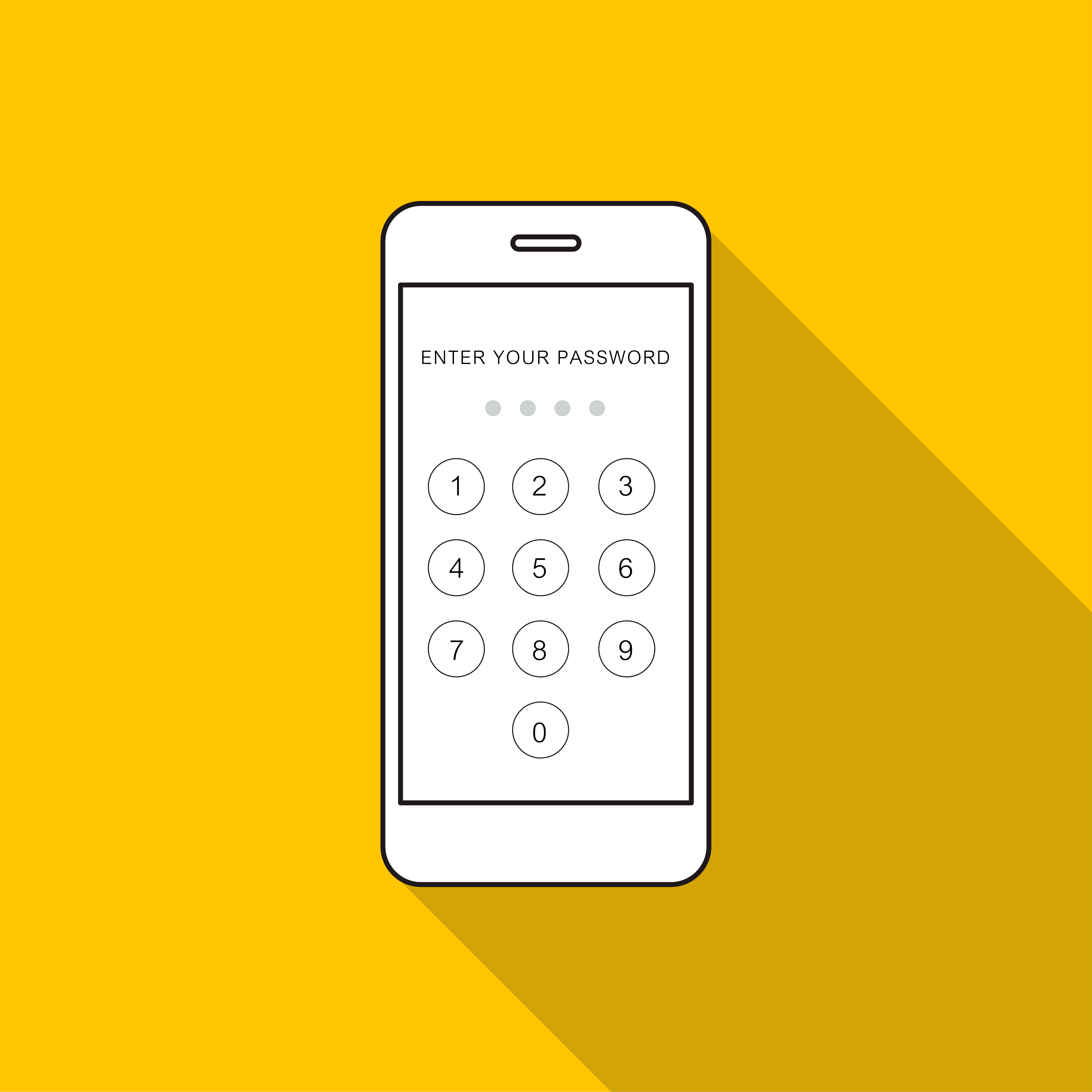 Illustration of mobile phone with enter password screen - Download Free ... Illustration of mobile phone with enter password screen - Download Free ...