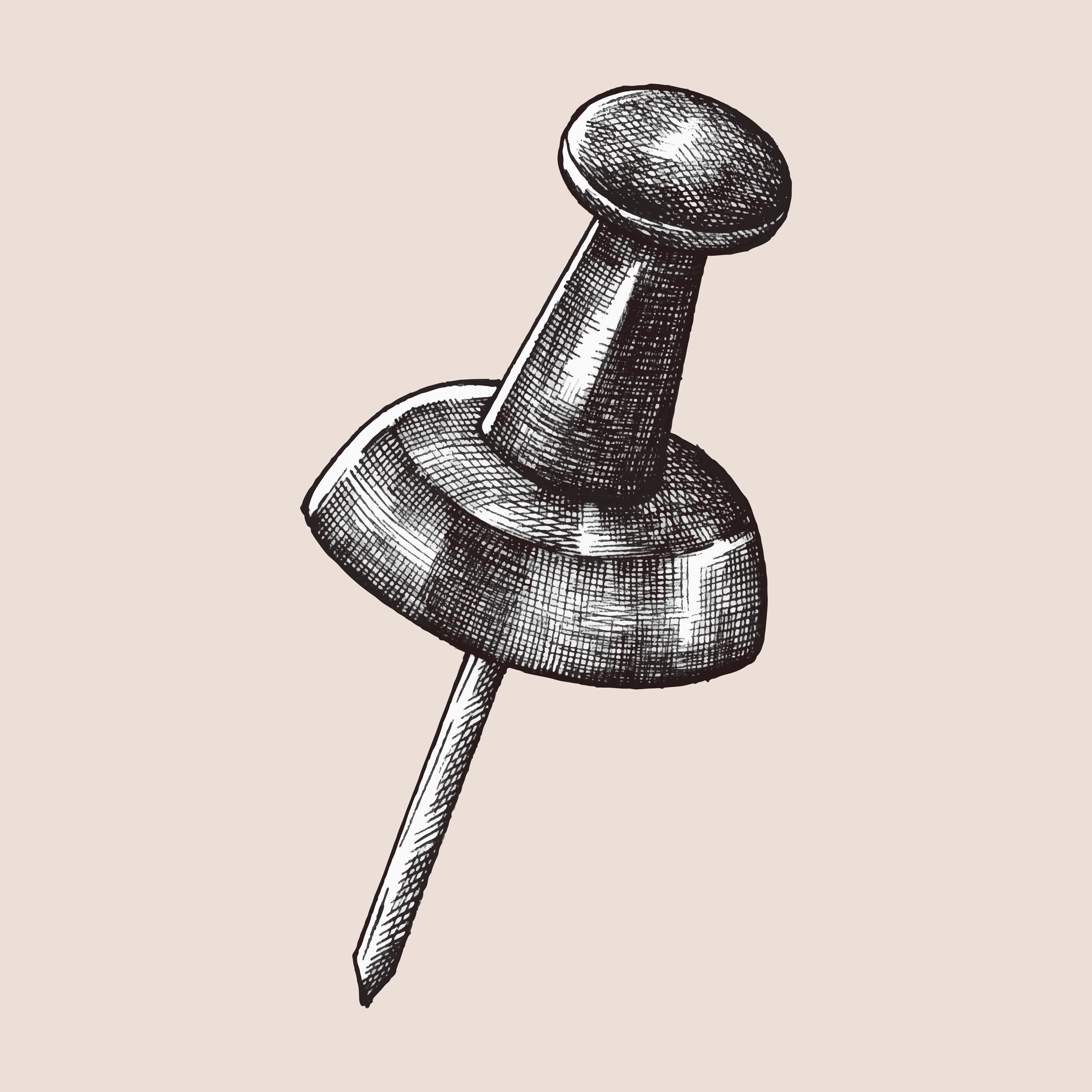 Hand Drawn Pushpin Illustration Download Free Vectors Clipart Graphics And Vector Art