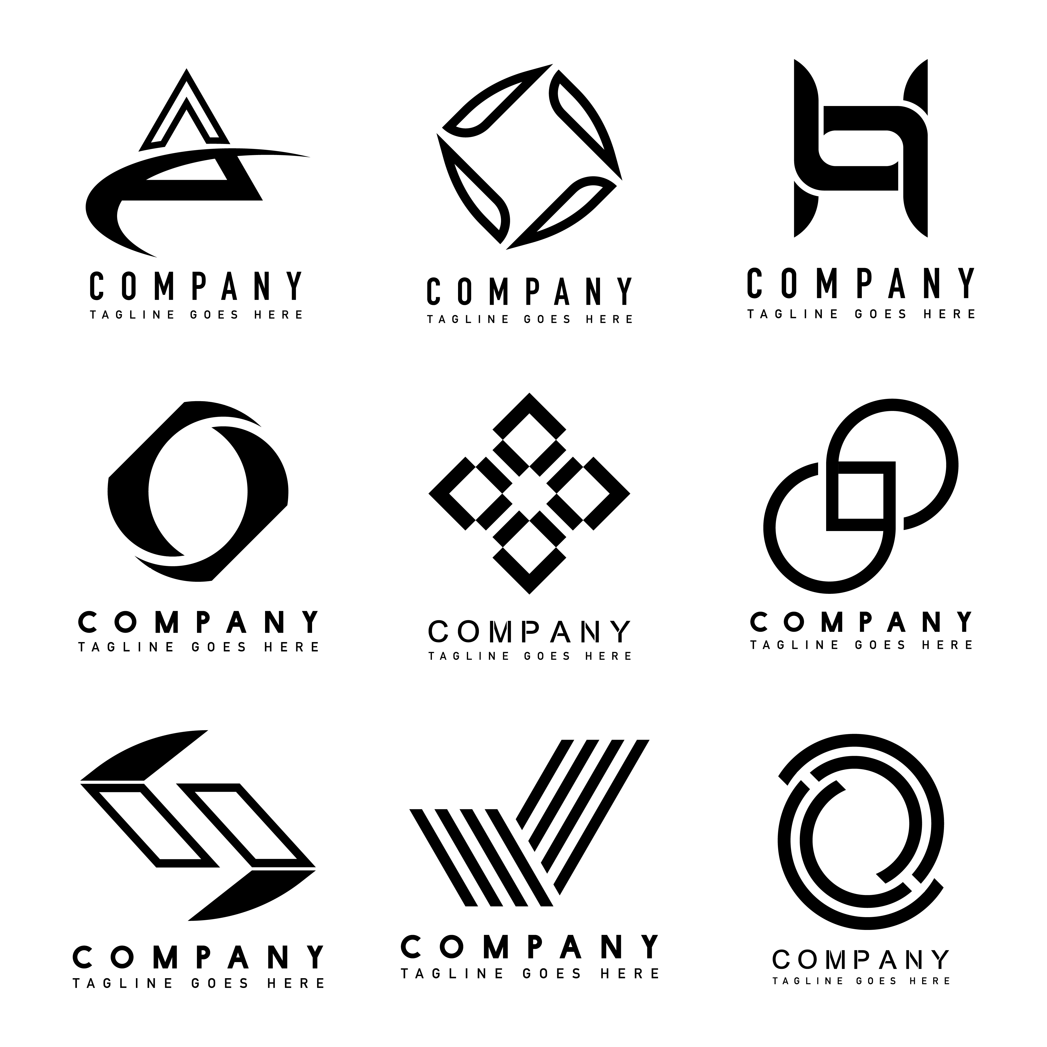 Set Of Company Logo Design Ideas Vector Download Free Vectors set-of-company-logo-design-ideas-vector-download-free-vectors
