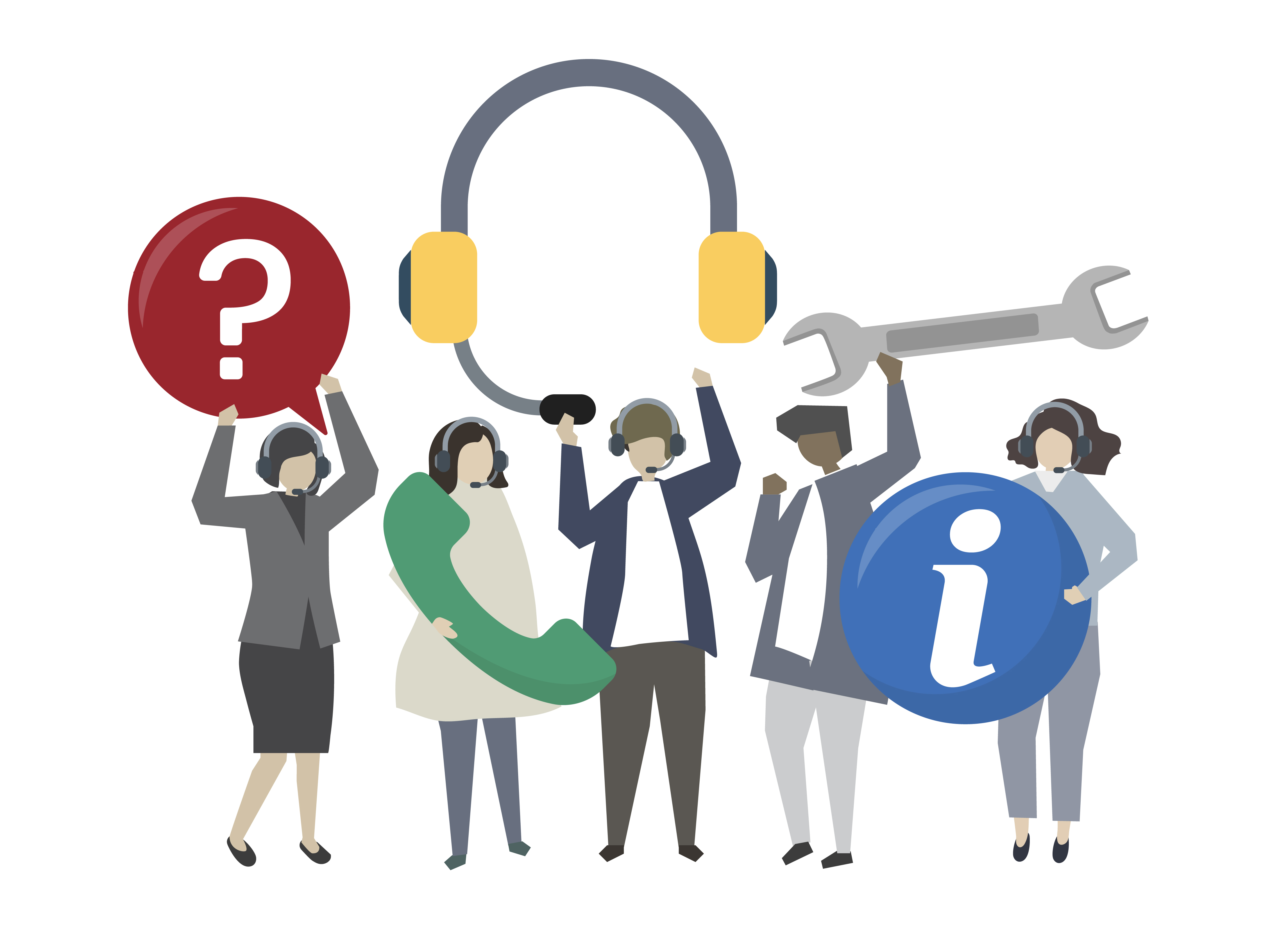 Personas con ilustración de concepto de servicio al cliente - Descargar ... Personas con ilustración de concepto de servicio al cliente - Descargar ...
