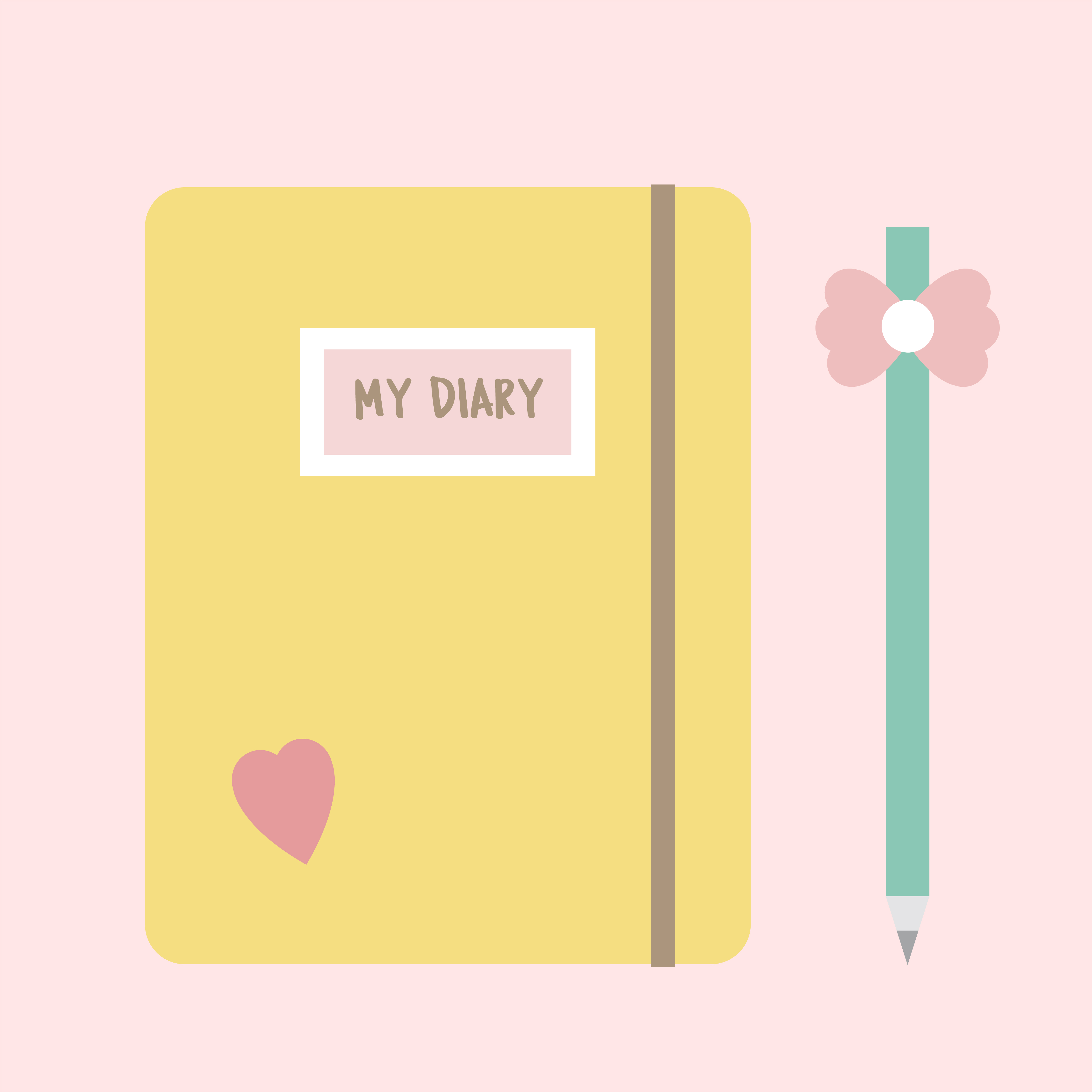 Illustration Of A Girly Notebook Download Free Vectors Clipart