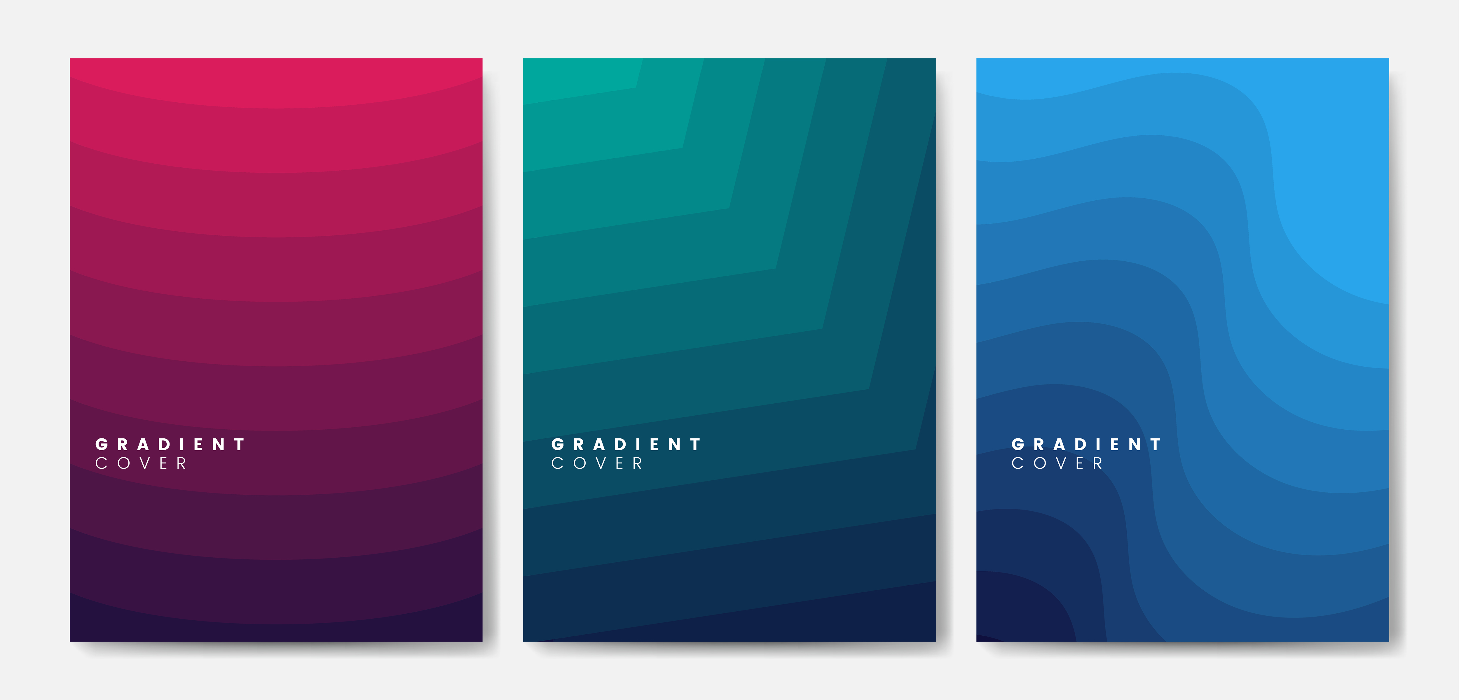 Set of gradient cover graphic designs - Download Free Vectors, Clipart ...