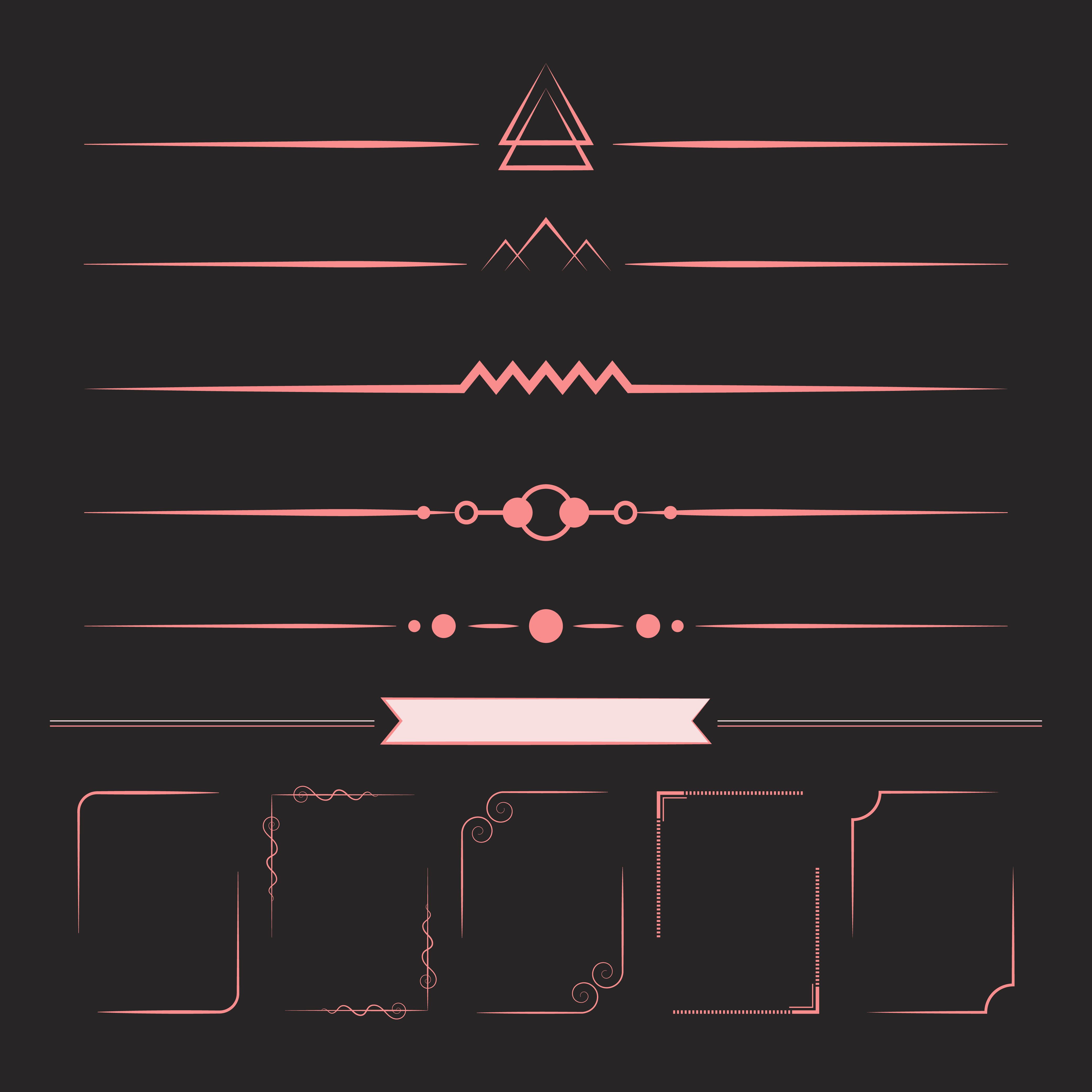 Set of design elements vector - Download Free Vectors, Clipart Graphics ...