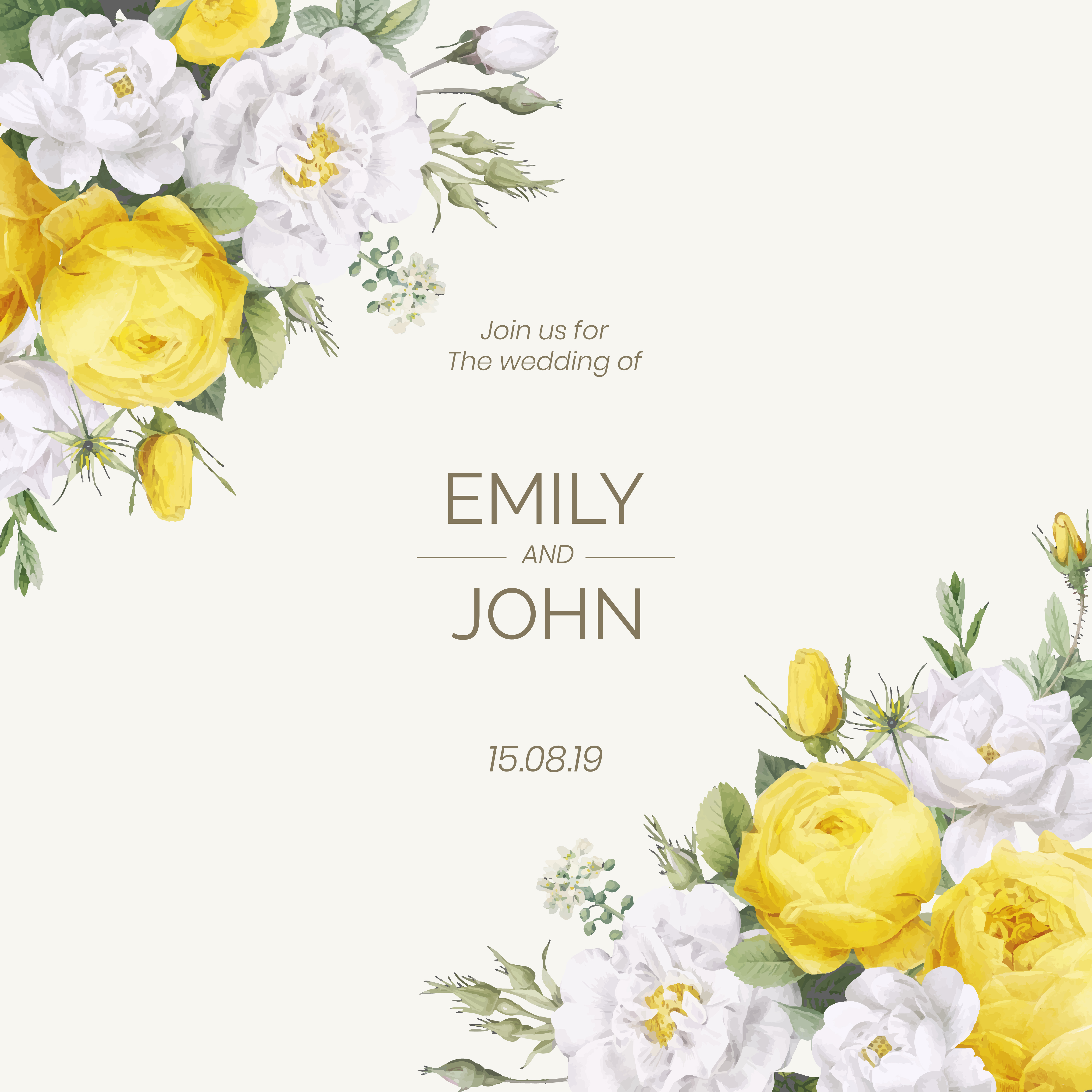 Floral Design Wedding Invitation Download Free Vectors Clipart