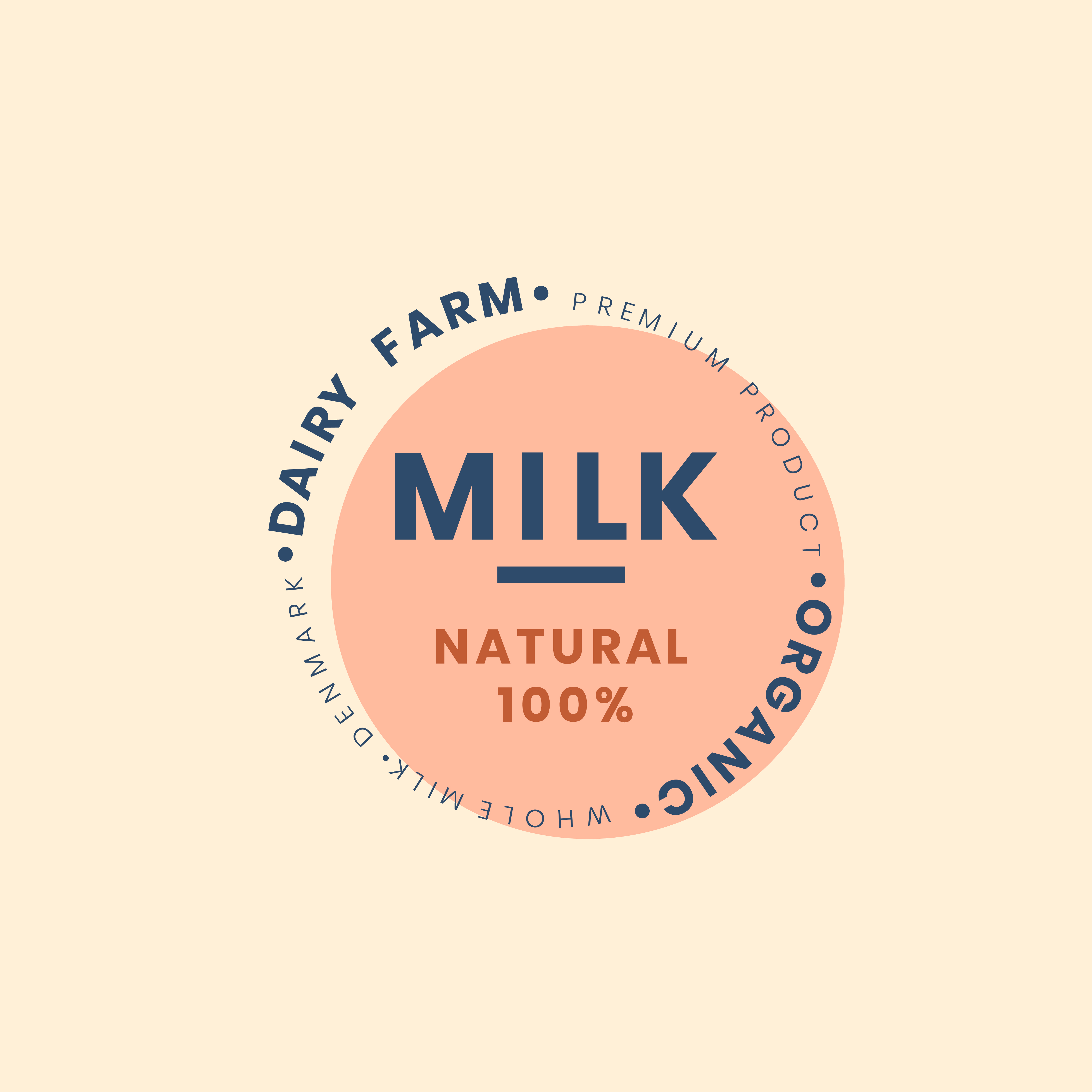 Dairy Farm Milk Logo Badge Design Download Free Vectors Clipart
