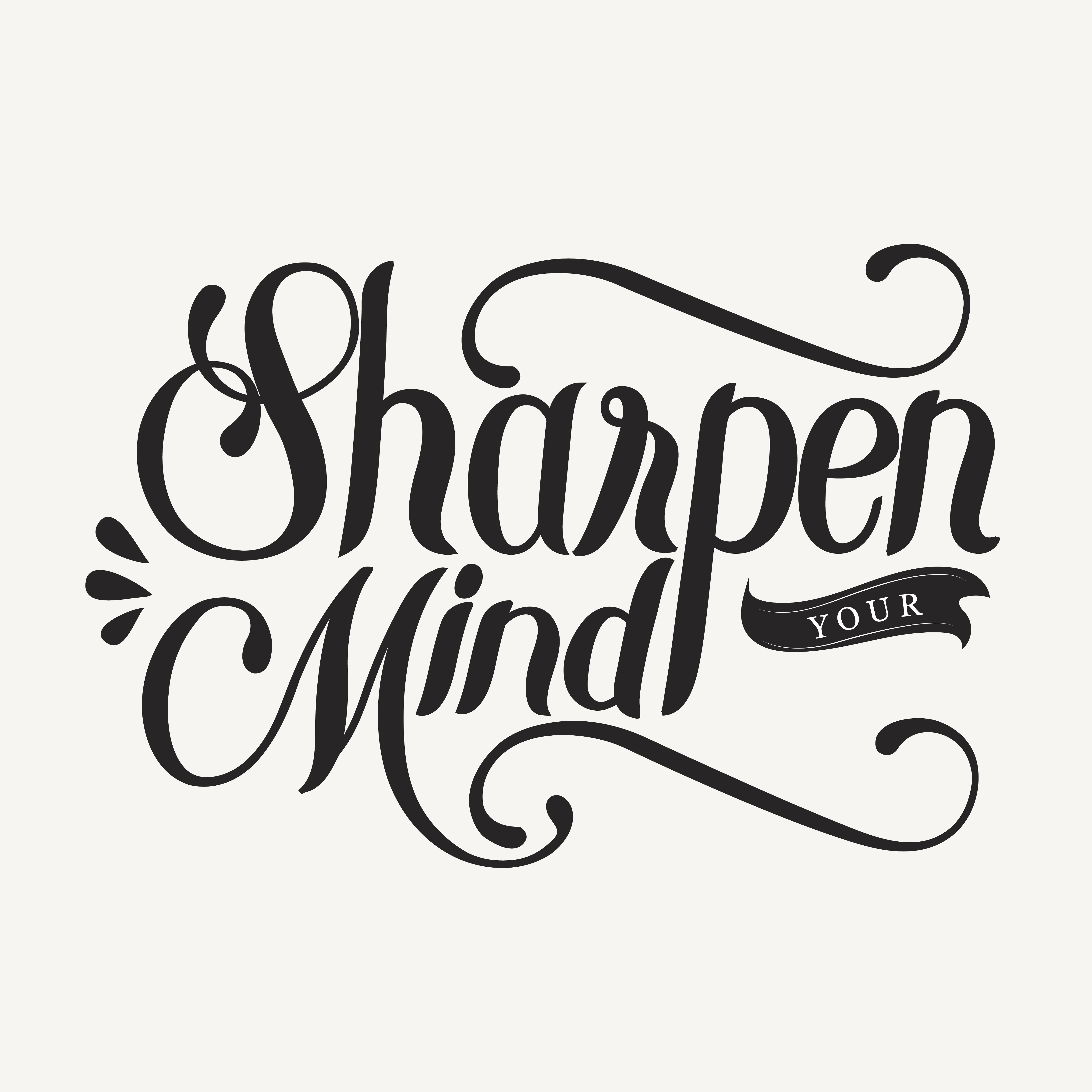 Sharpen your mind typography design illustration - Download Free ... Sharpen your mind typography design illustration - Download Free ...