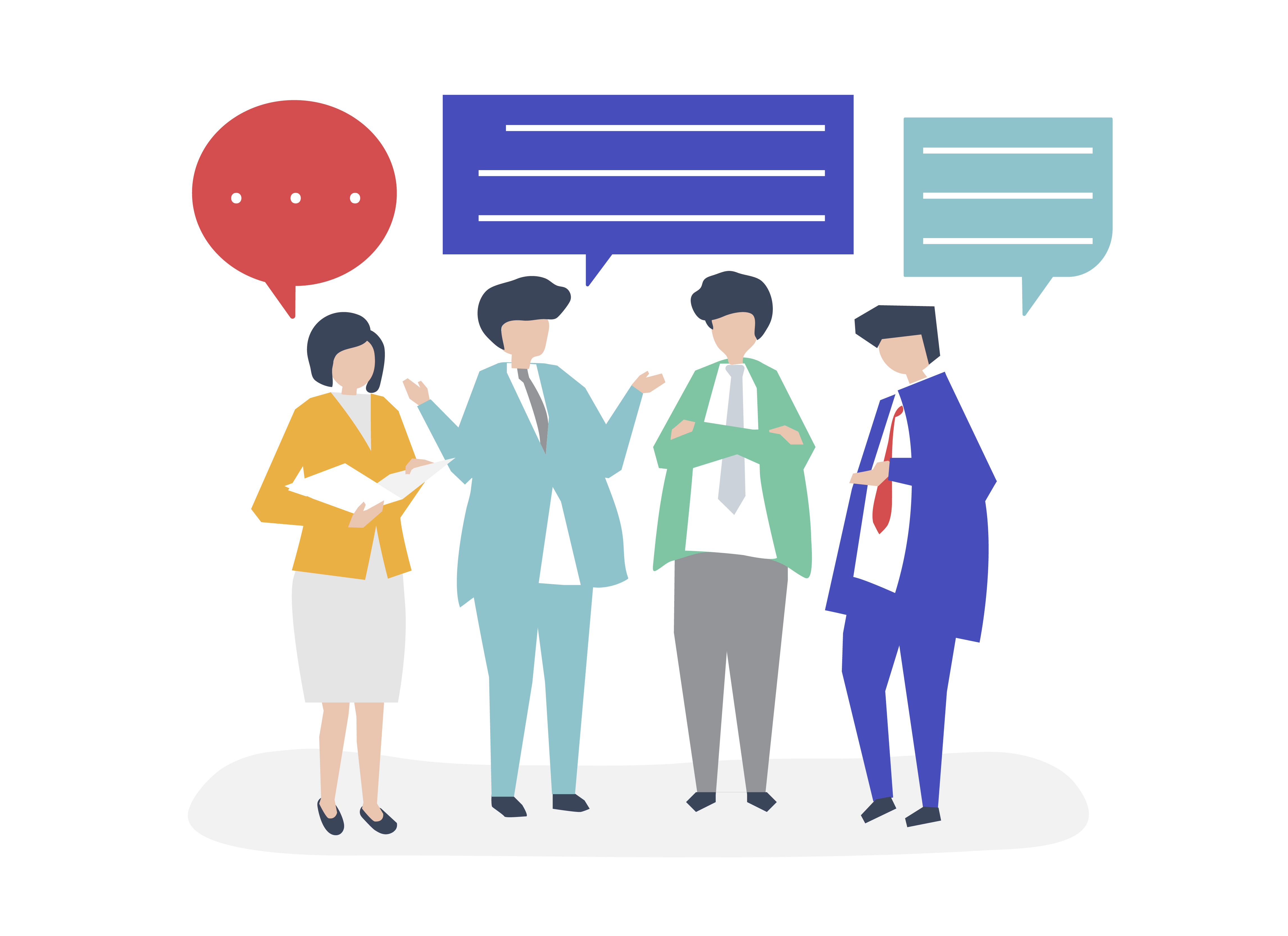 Character Of Business People Having A Discussion Illustration Download Free Vectors Clipart