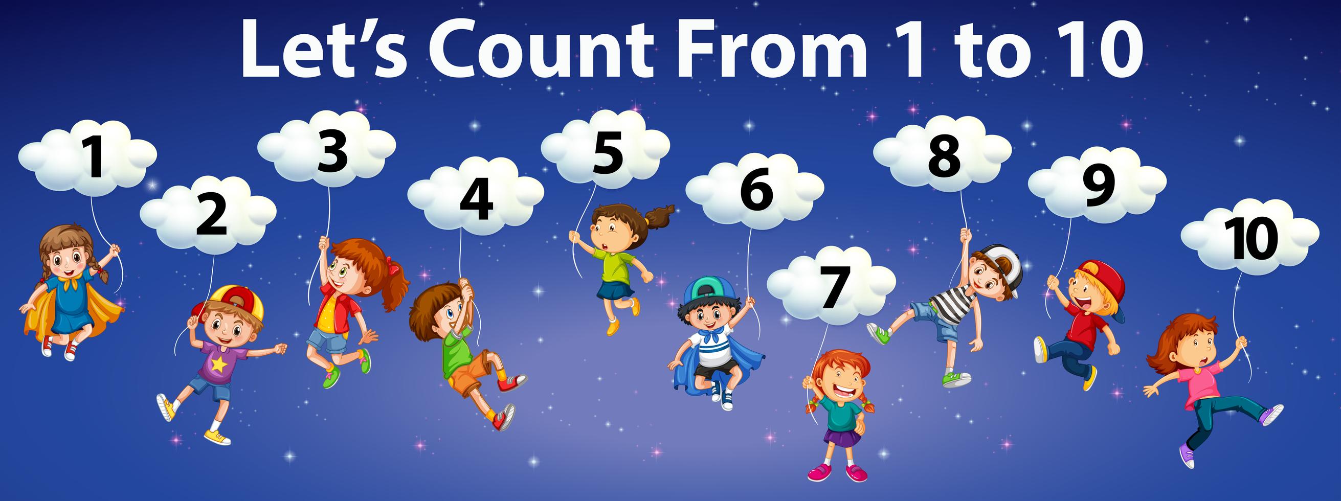 Mathematics count number to 10 413687 Vector Art at Vecteezy