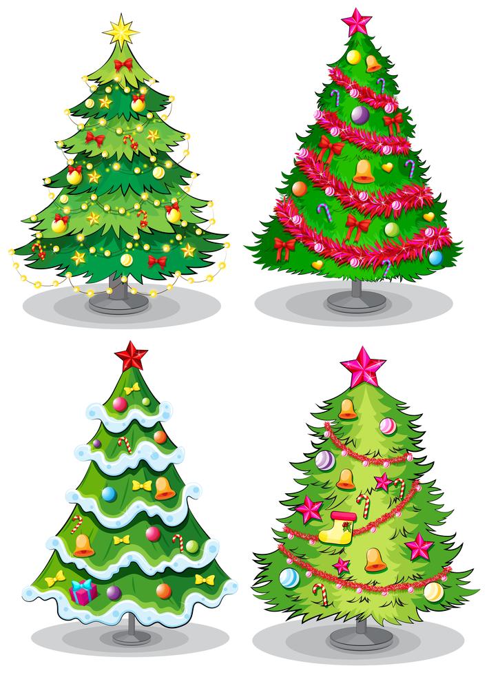 Christmas trees 414224 Vector Art at Vecteezy