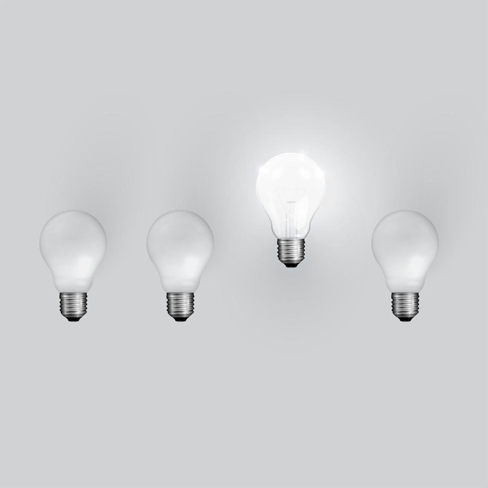 High detailed realistic light bulb illustration, vector 415539 Vector ...