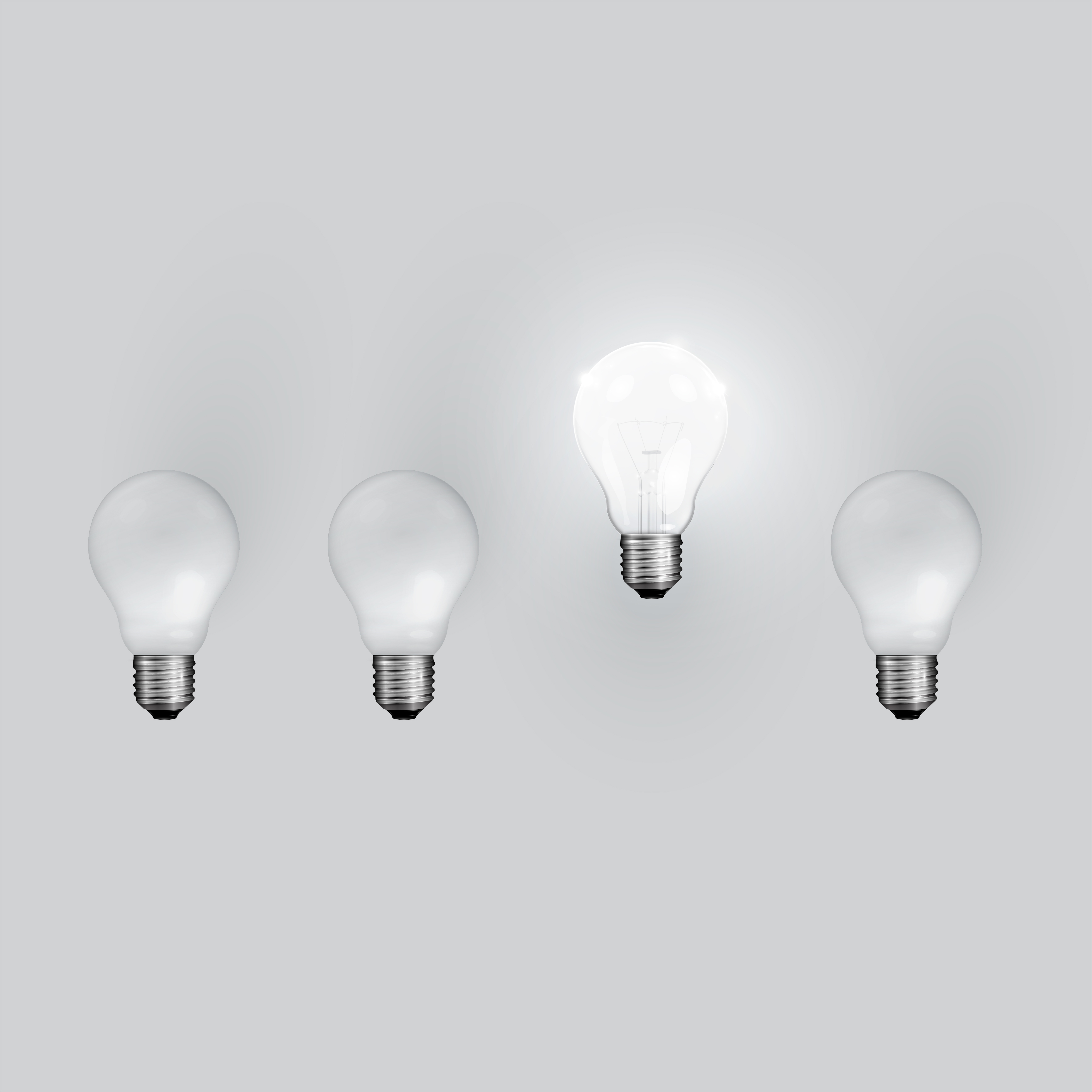 High detailed realistic light bulb illustration, vector 415539 Vector ...