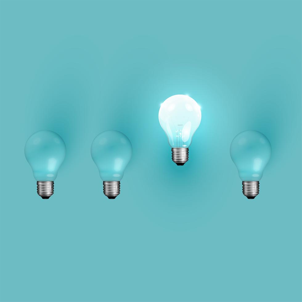 High detailed realistic light bulb illustration, vector 415545 Vector ...