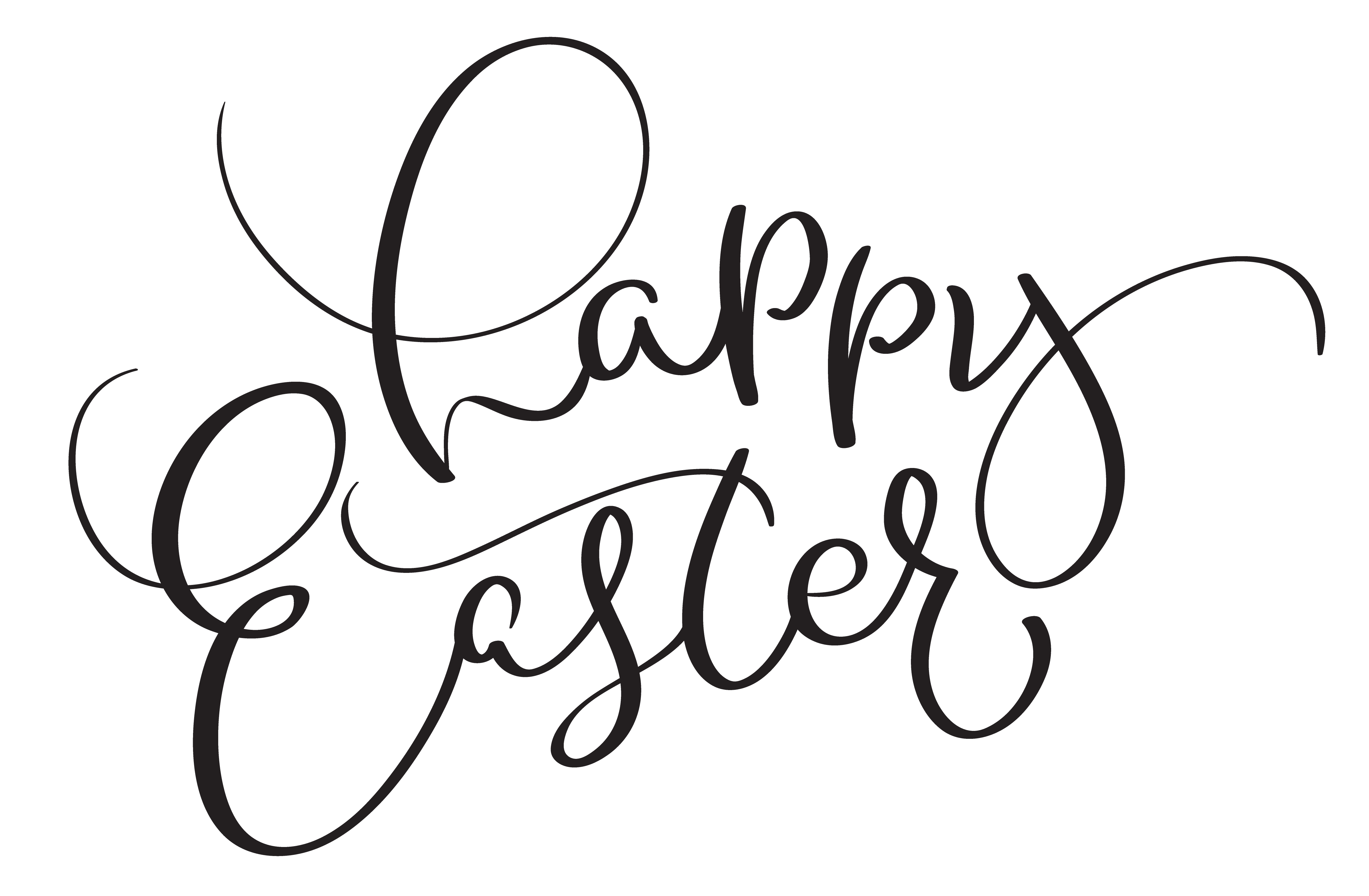 Happy Easter Words On White Background Calligraphy Lettering Vector happy-easter-words-on-white-background-calligraphy-lettering-vector