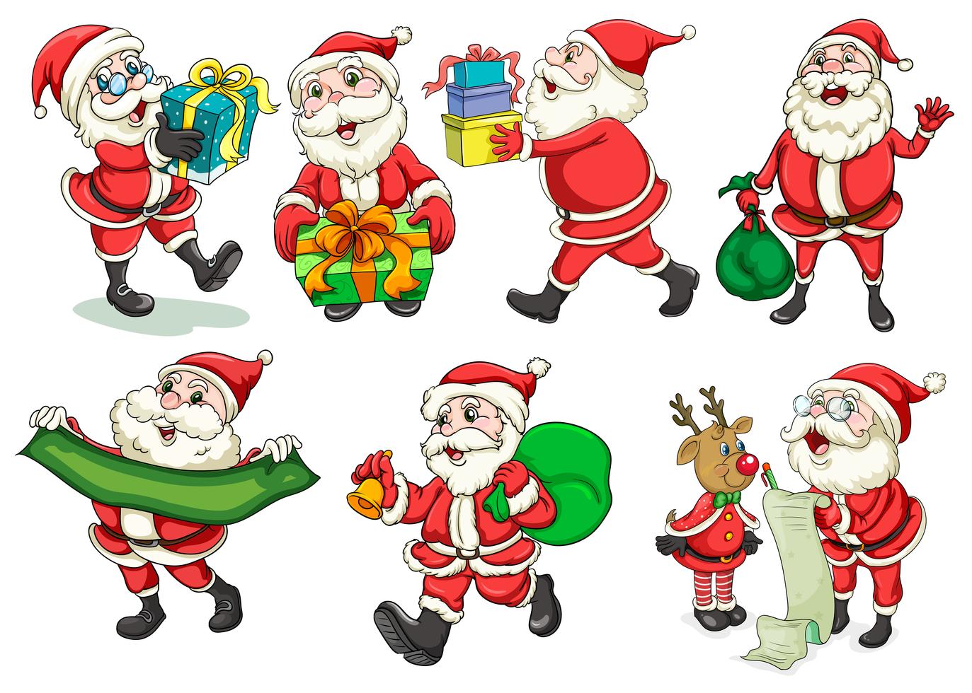 Busy Santa 417260 Vector Art at Vecteezy