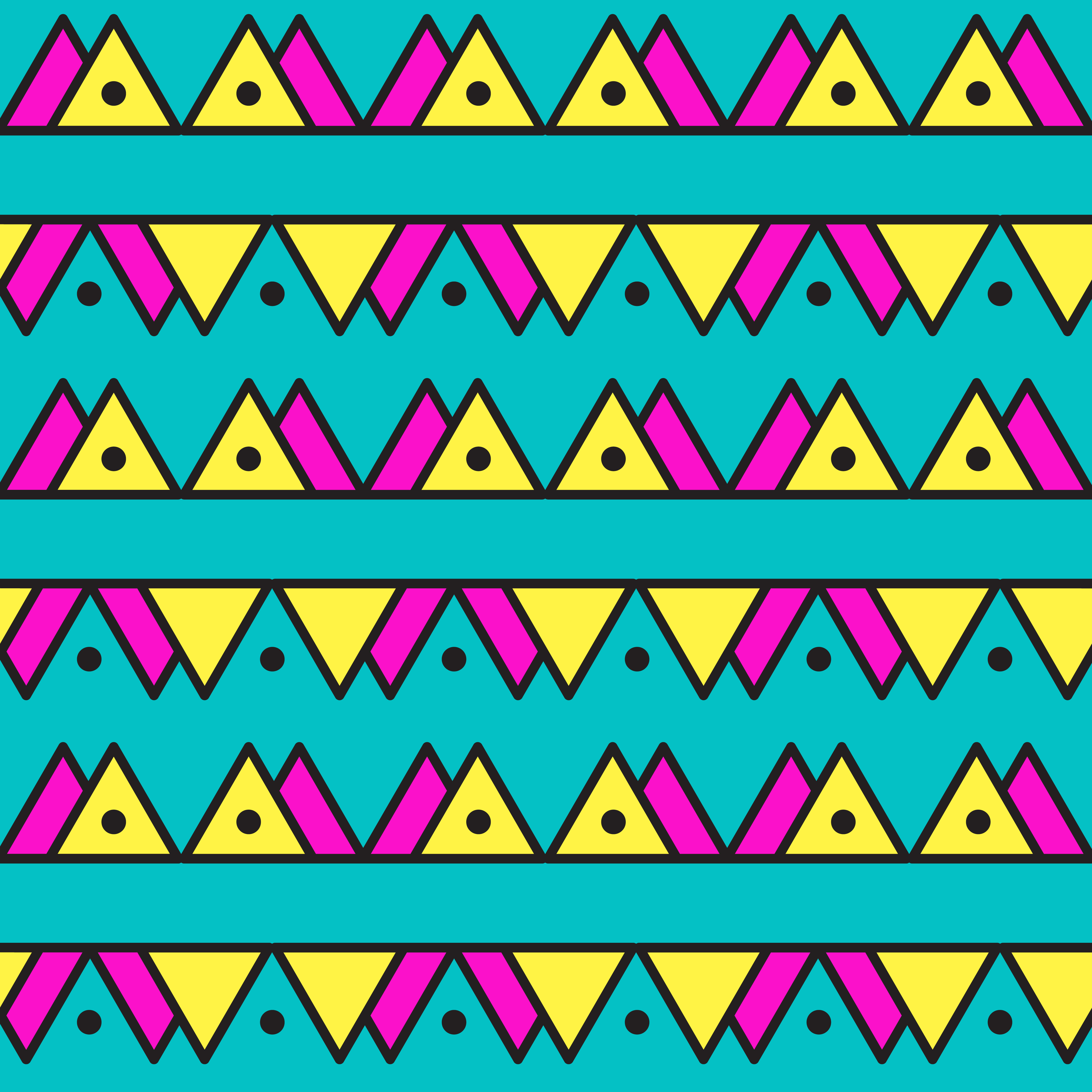 Seamless Vintage Abstract Pattern With Triangles In The Style Of 80 S