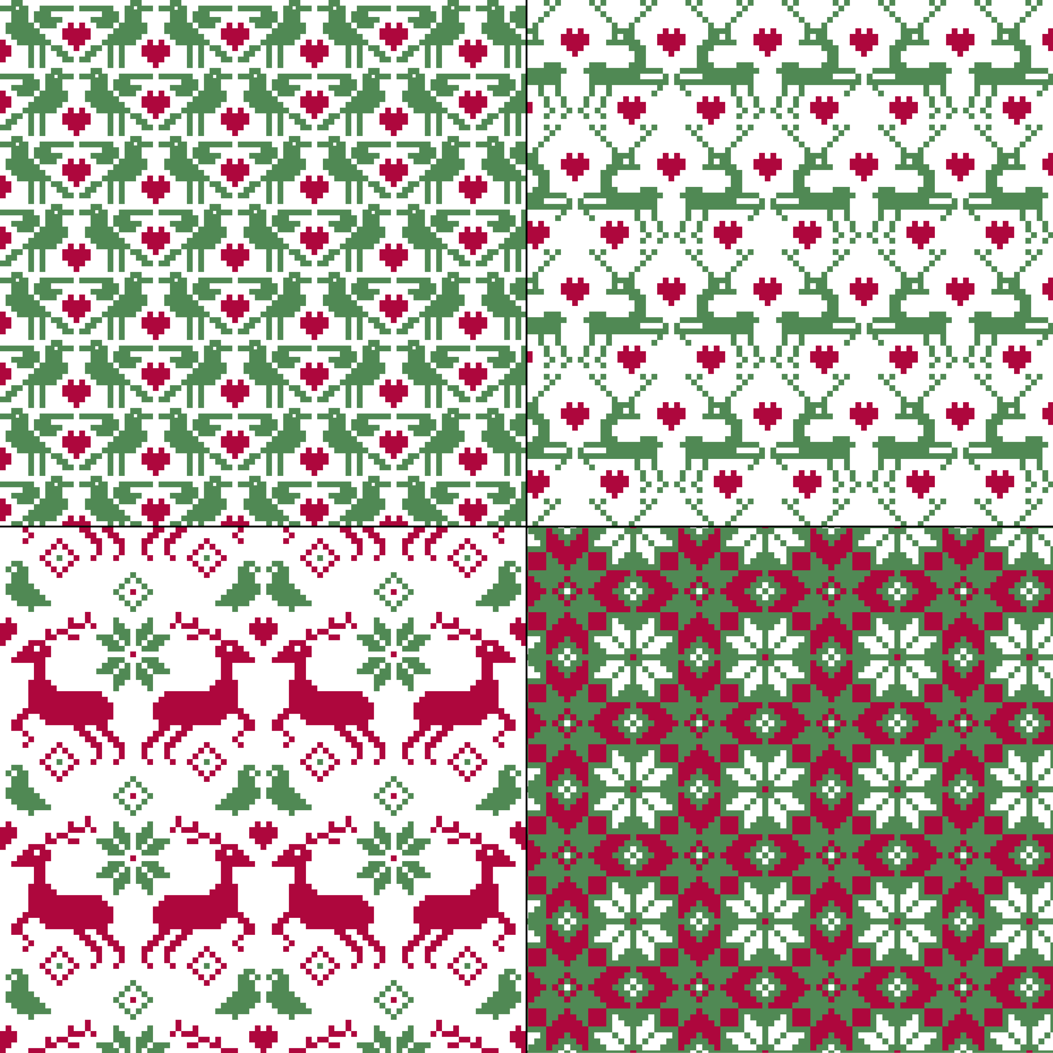 seamless nordic reindeer and bird patterns 422534 Vector Art at Vecteezy