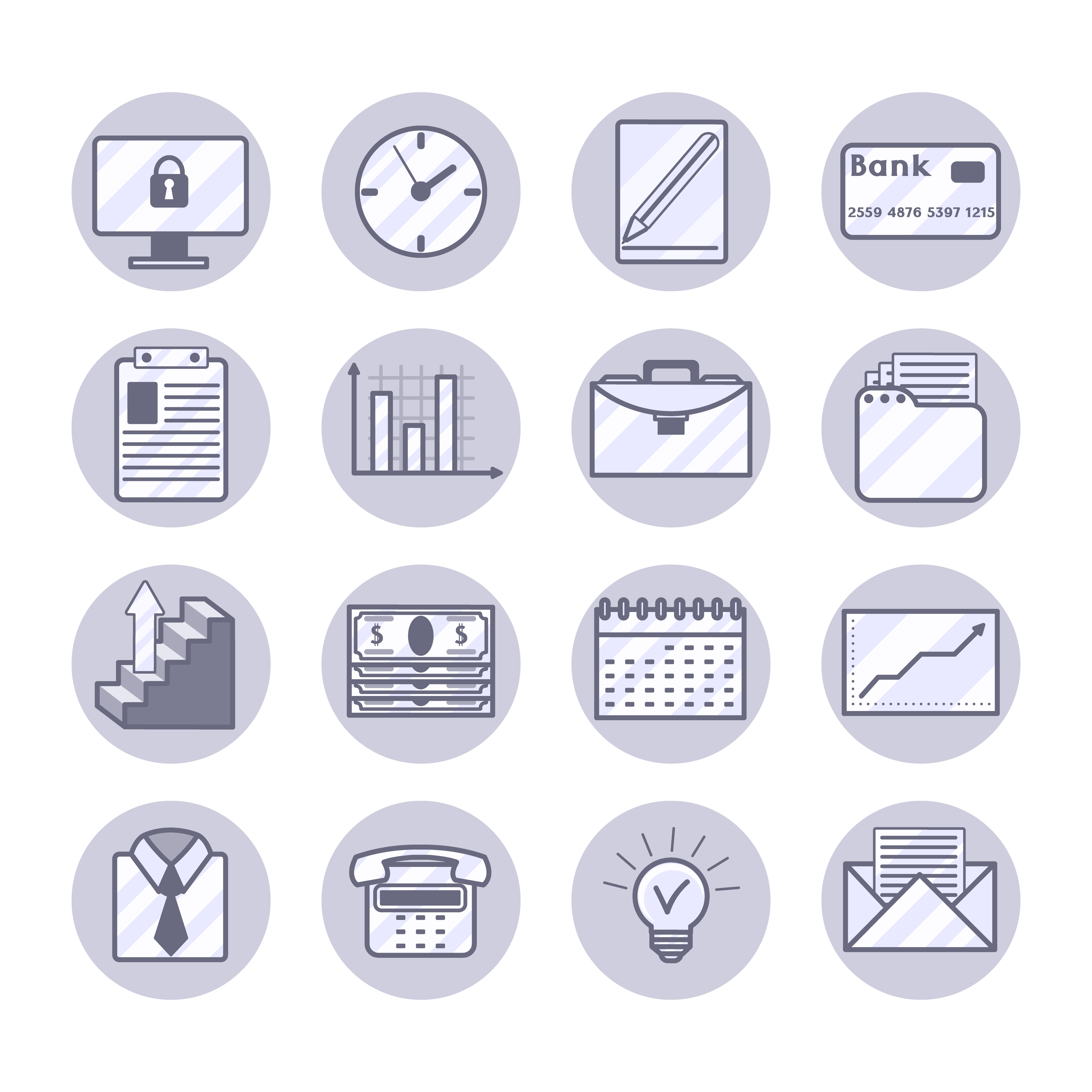 Business Icons Set 427024 Vector Art at Vecteezy